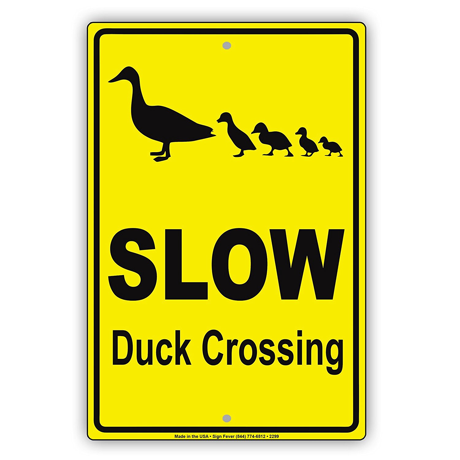 Slow Duck Crossing Hilarious Epic Funny Animal Novelty Caution Alert ...