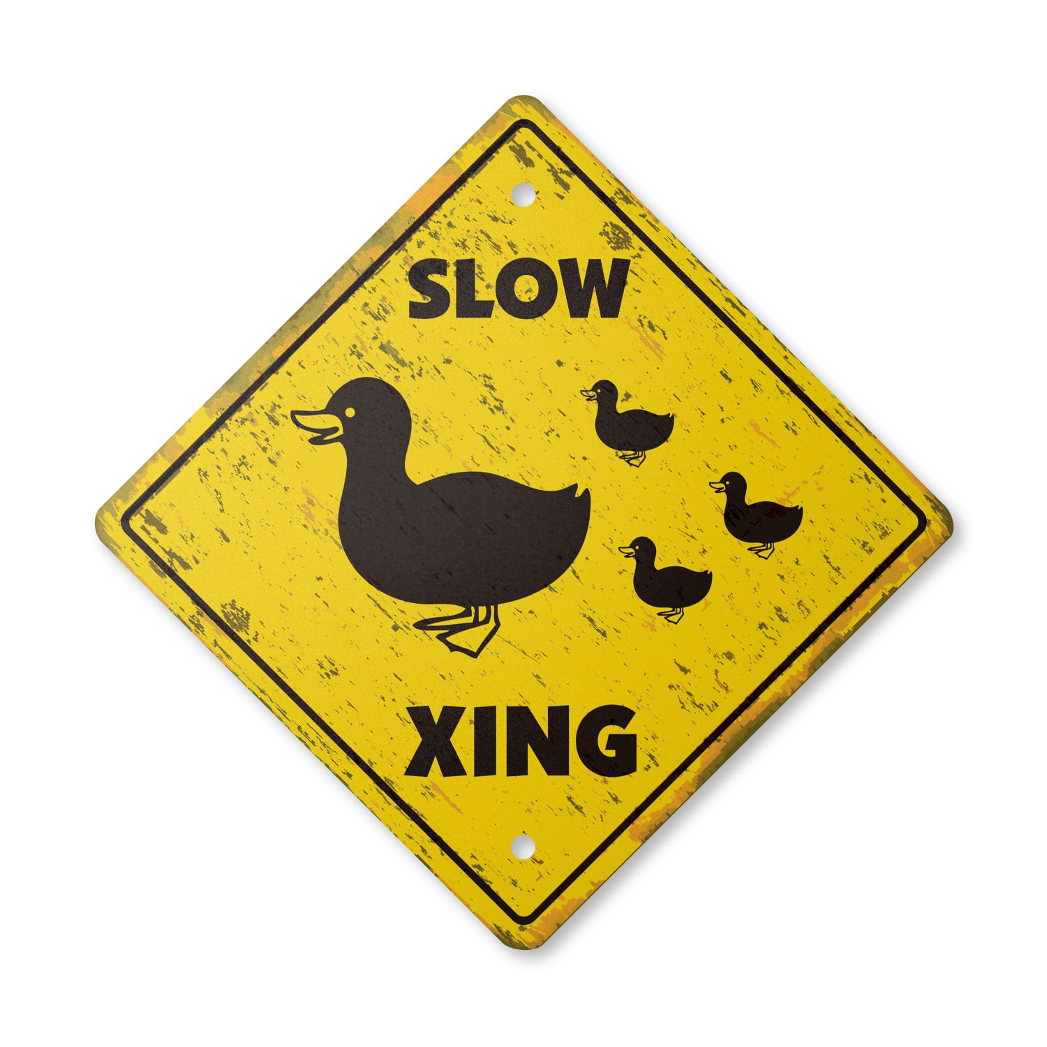 Slow Duck Vintage Crossing Sign Zone Xing | Indoor/Outdoor Plastic | 12 ...