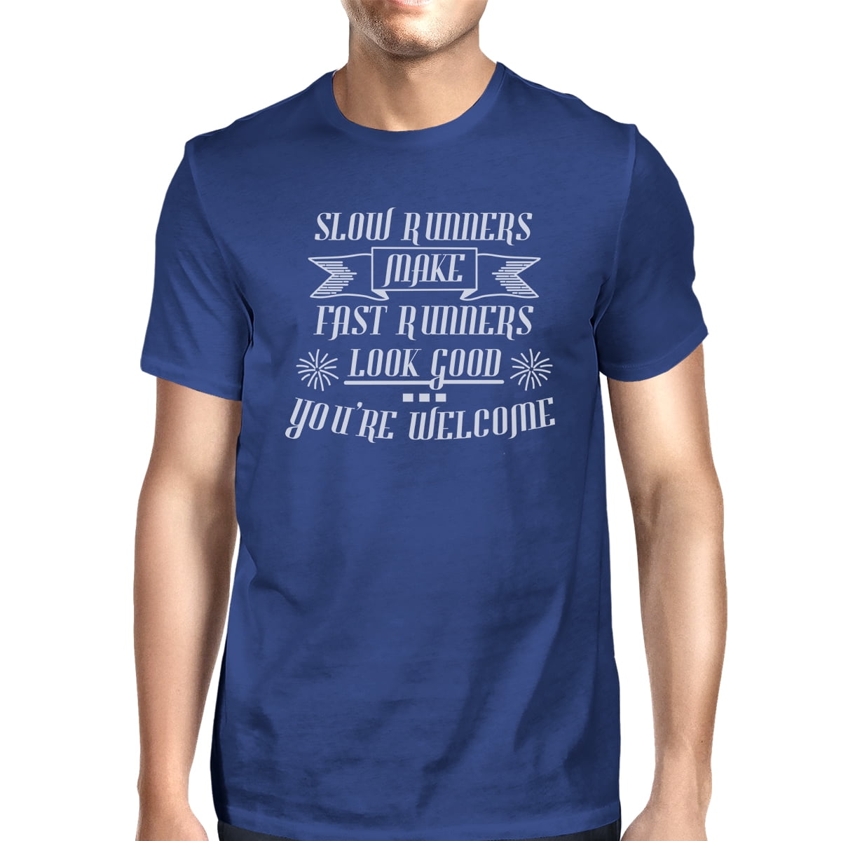 Slow Fast Runners Mens Royal Blue Lightweight Workout Tee T-Shirt ...