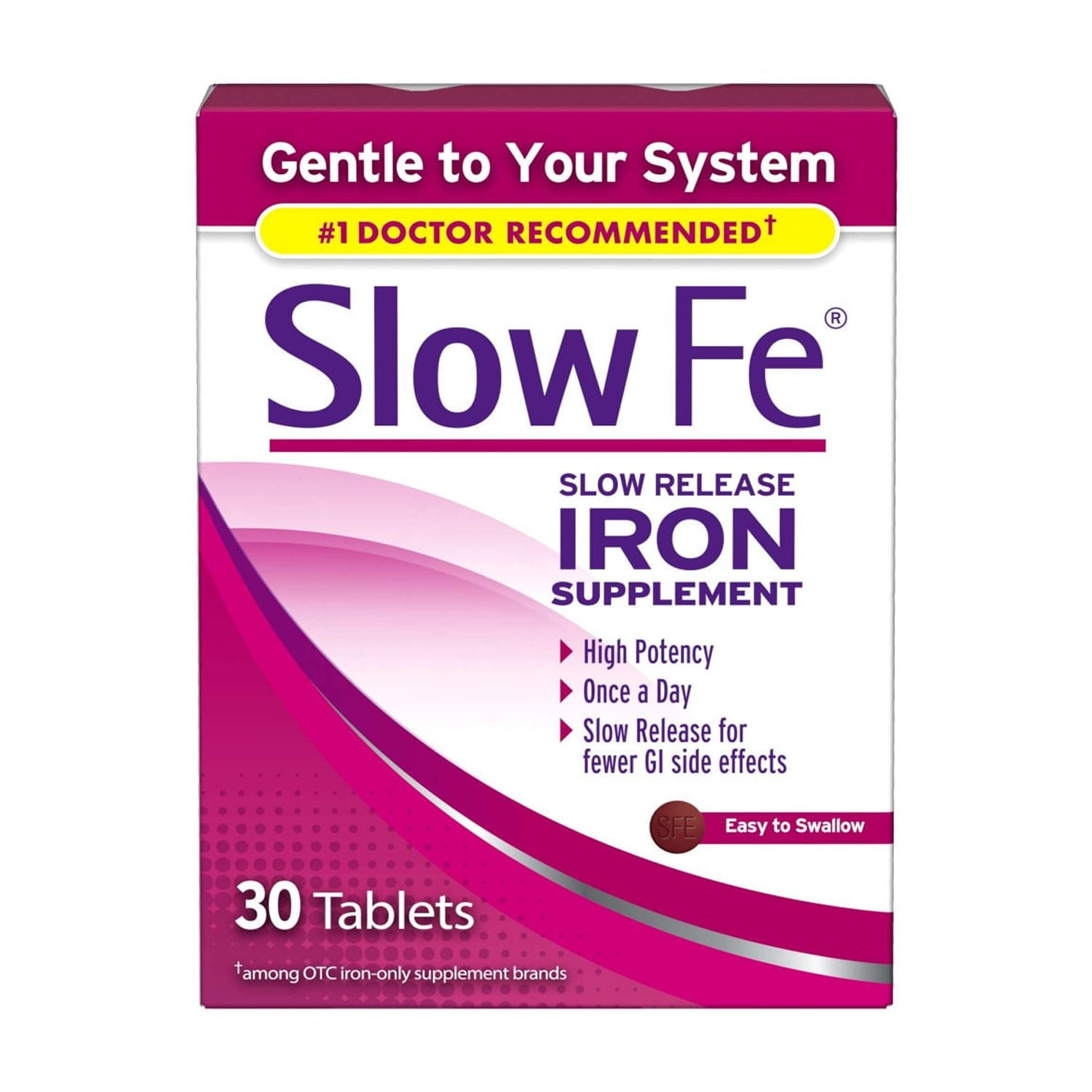 Slow Fe Iron Supplement for Iron Deficiency Slow Release Tablets, 45 mg ...