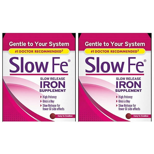 Slow Fe Slow Release Iron, Tablets 30 ea (Pack of 2) - Walmart.com