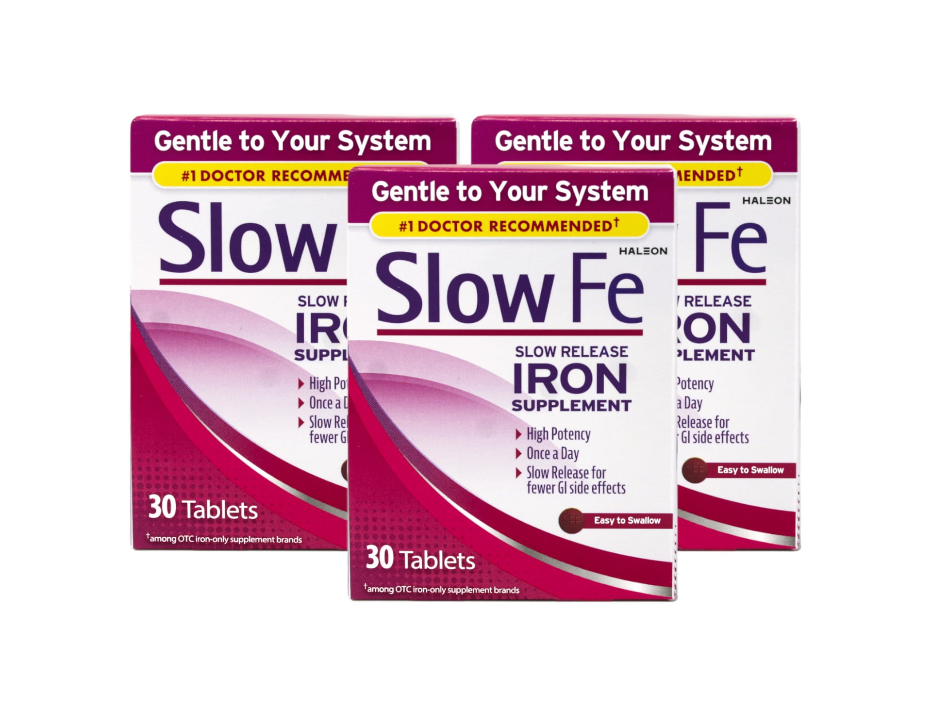 Slow Fe Gentle Iron Supplement Tablets, High Potency Ferrous Sulfate ...