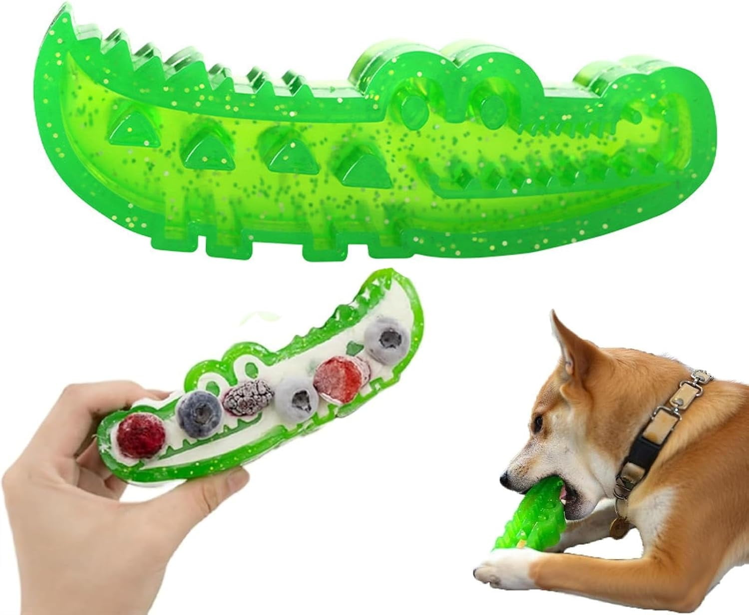 Slow Feed Chew and Fetch Crocodile, Dog Slow Feeder Puzzle Toy ...