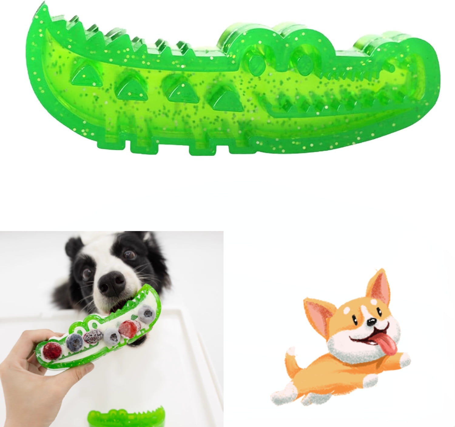 Slow Feed Chew & Fetch Crocodile – TPR Alligator Tooth Game, Alligator ...