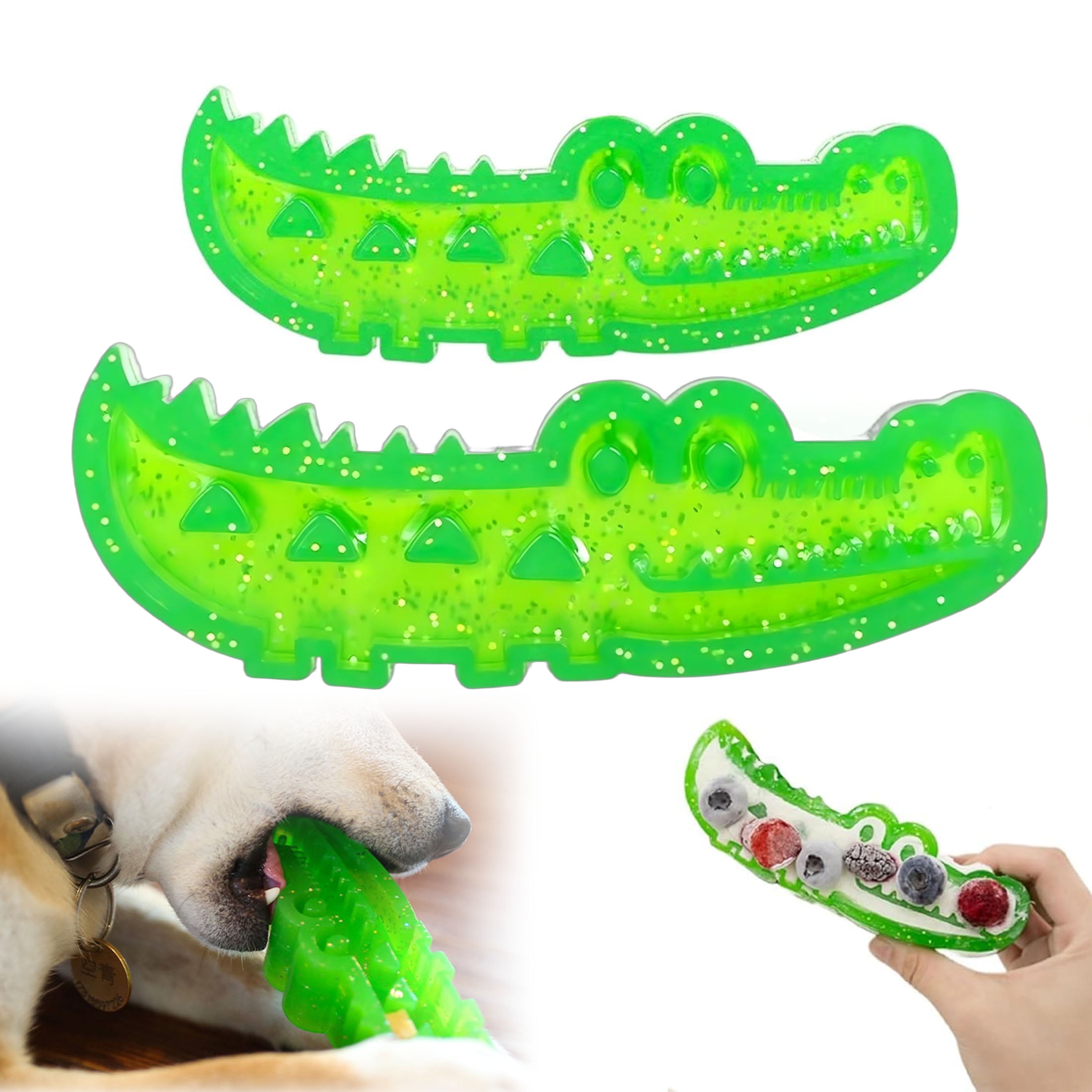 Slow Feed Chew and Fetch Crocodile Dog Toy, Interactive Slow Feeder ...