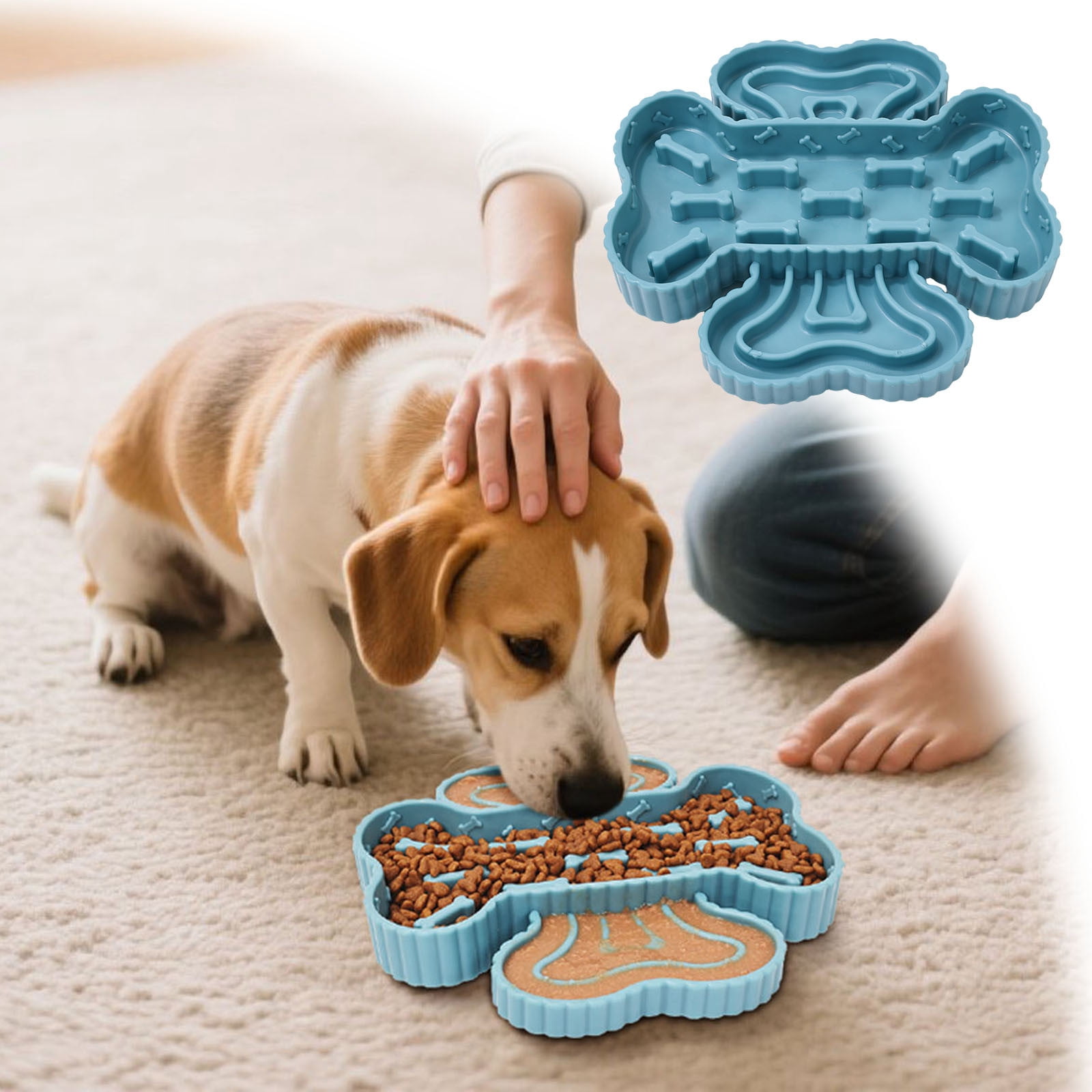 Slow Feed Dog Bowl - Suction Cup Pet Food Dispenser for Mental ...