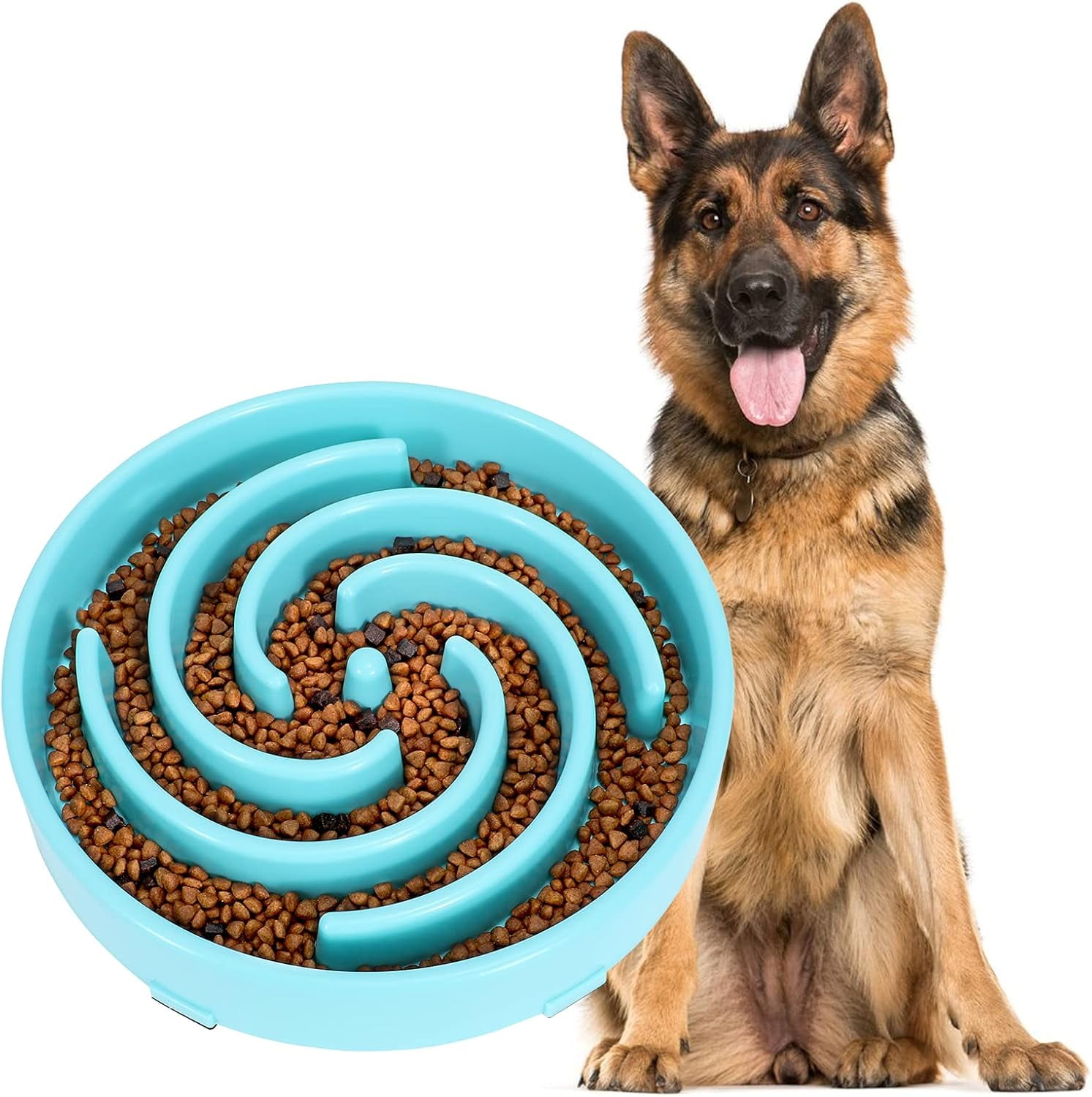 Slow Feeder Dog Bowl - Anti-Gulping, Prevents Bloat & Choking, Healthy ...