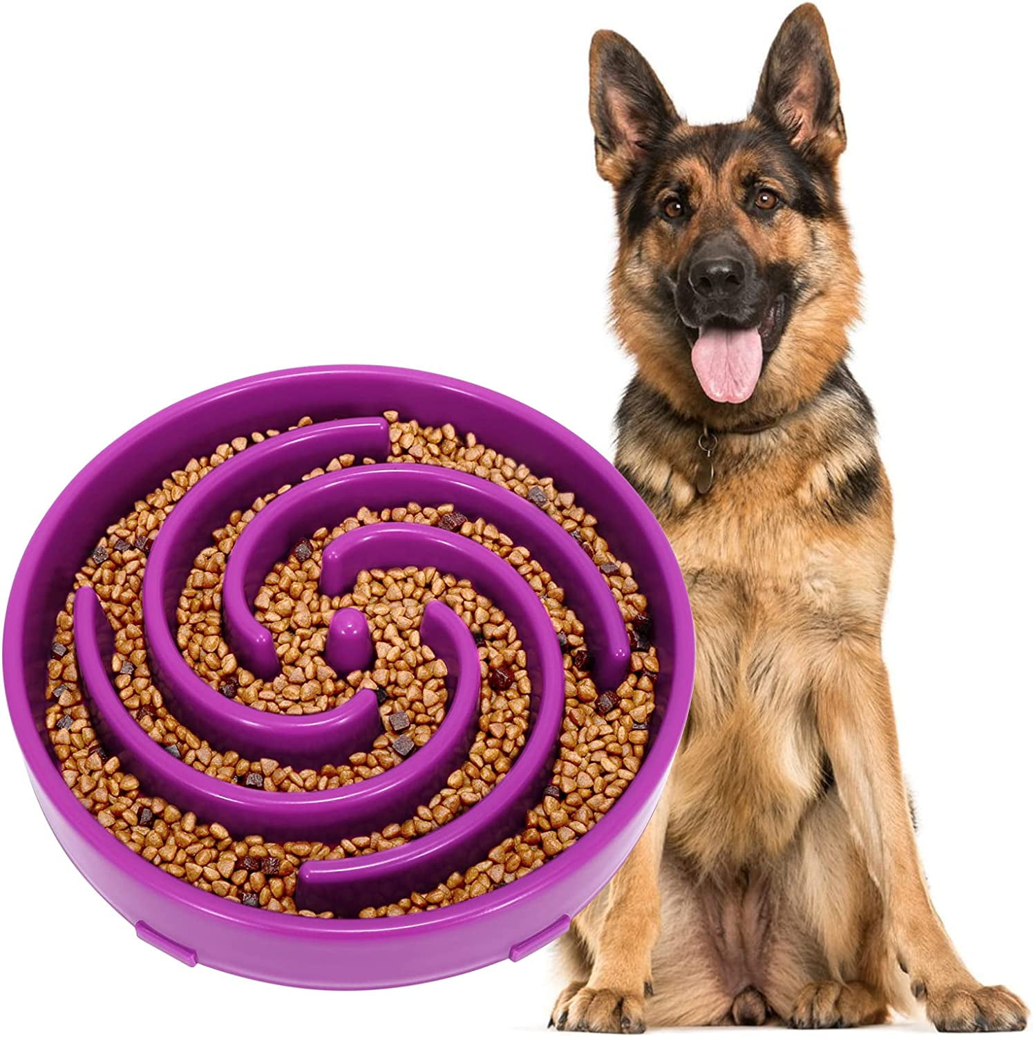 Slow Feeder Dog Bowl - Anti-Gulping, Prevents Bloat & Choking, Healthy ...