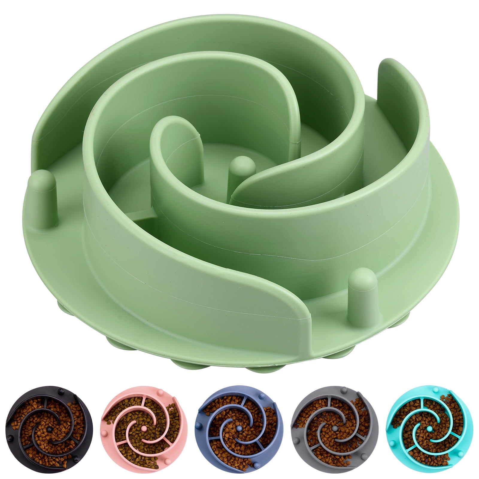 Slow Feeder Dog Bowls Insert, Bestalk Soft Silicone Dog Slow Eating ...