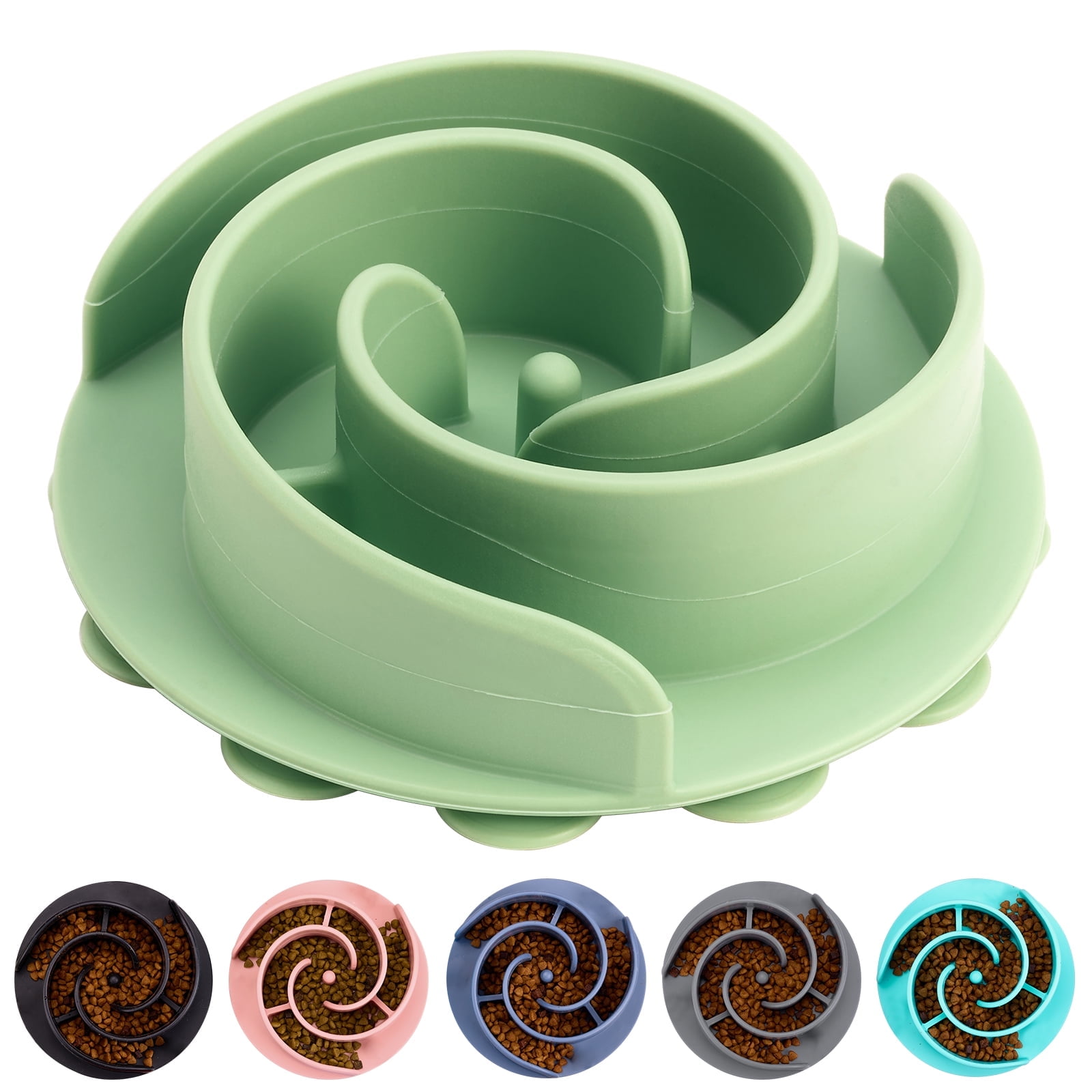 Slow Feeder Dog Bowls Insert, Bestalk Soft Silicone Dog Slow Eating ...