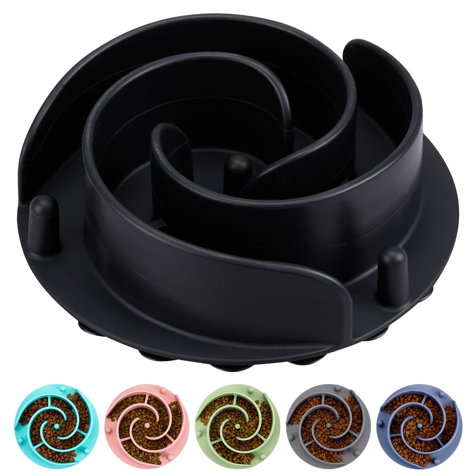 Slow Feeder Dog Bowls Insert, Bestalk Soft Silicone Dog Slow Eating ...