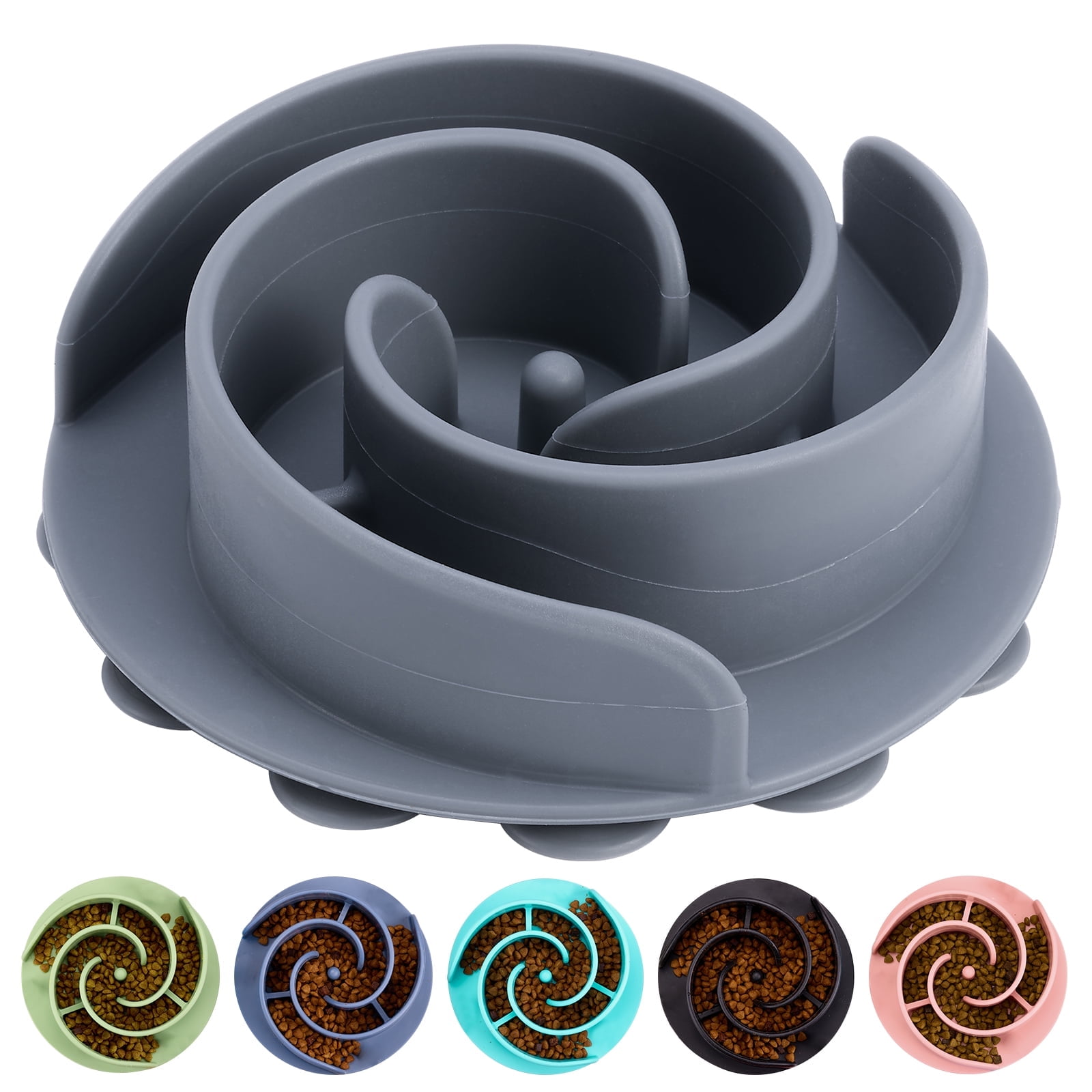 Slow Feeder Dog Bowls Insert, Bestalk Soft Silicone Dog Slow Eating ...