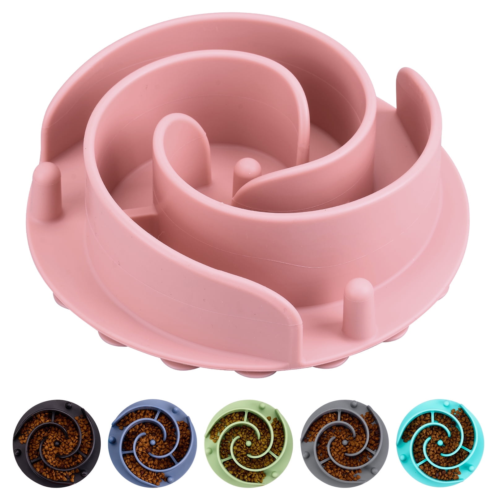 Slow Feeder Dog Bowls Insert, Bestalk Soft Silicone Dog Slow Eating ...