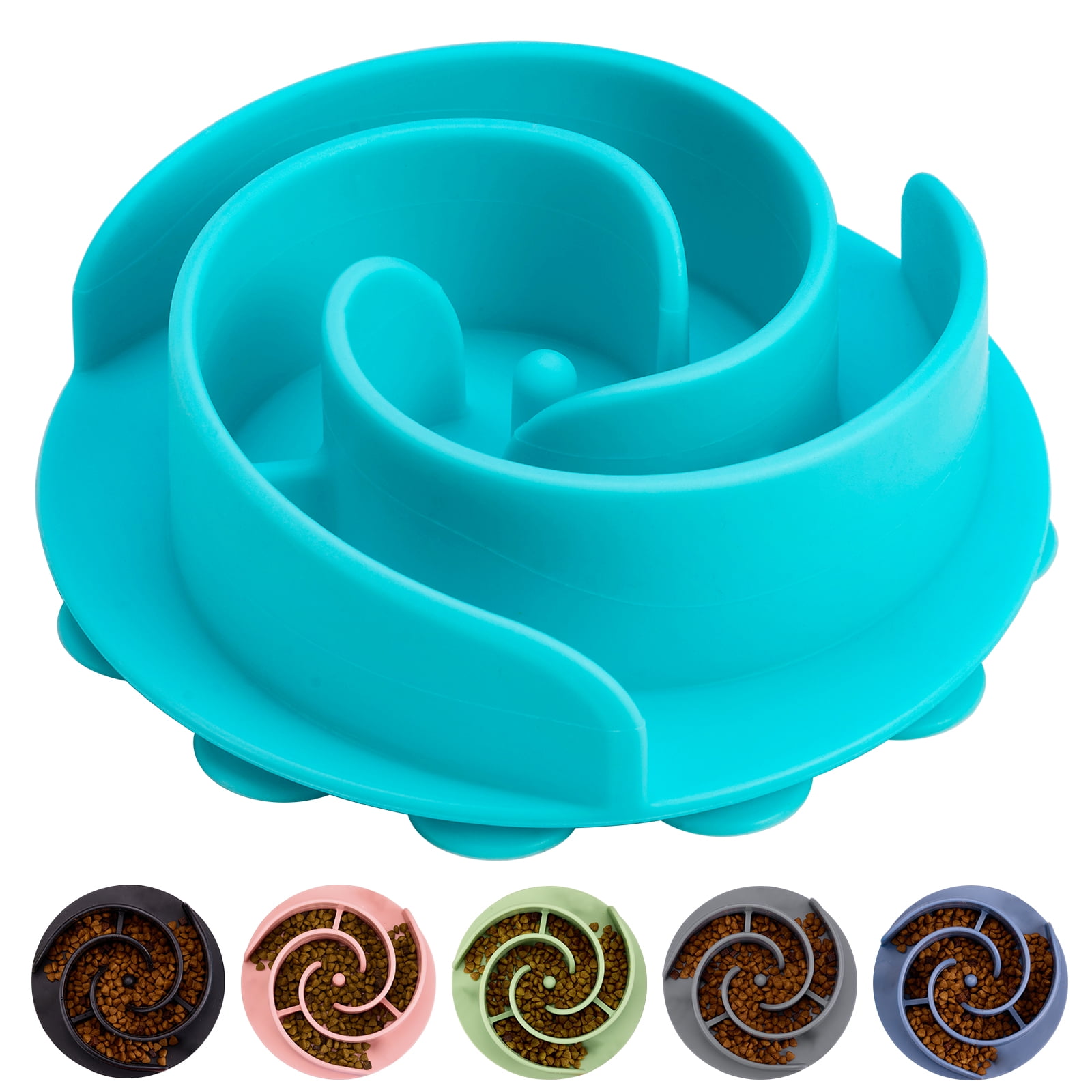 Slow Feeder Dog Bowls Insert, Bestalk Soft Silicone Dog Slow Eating ...