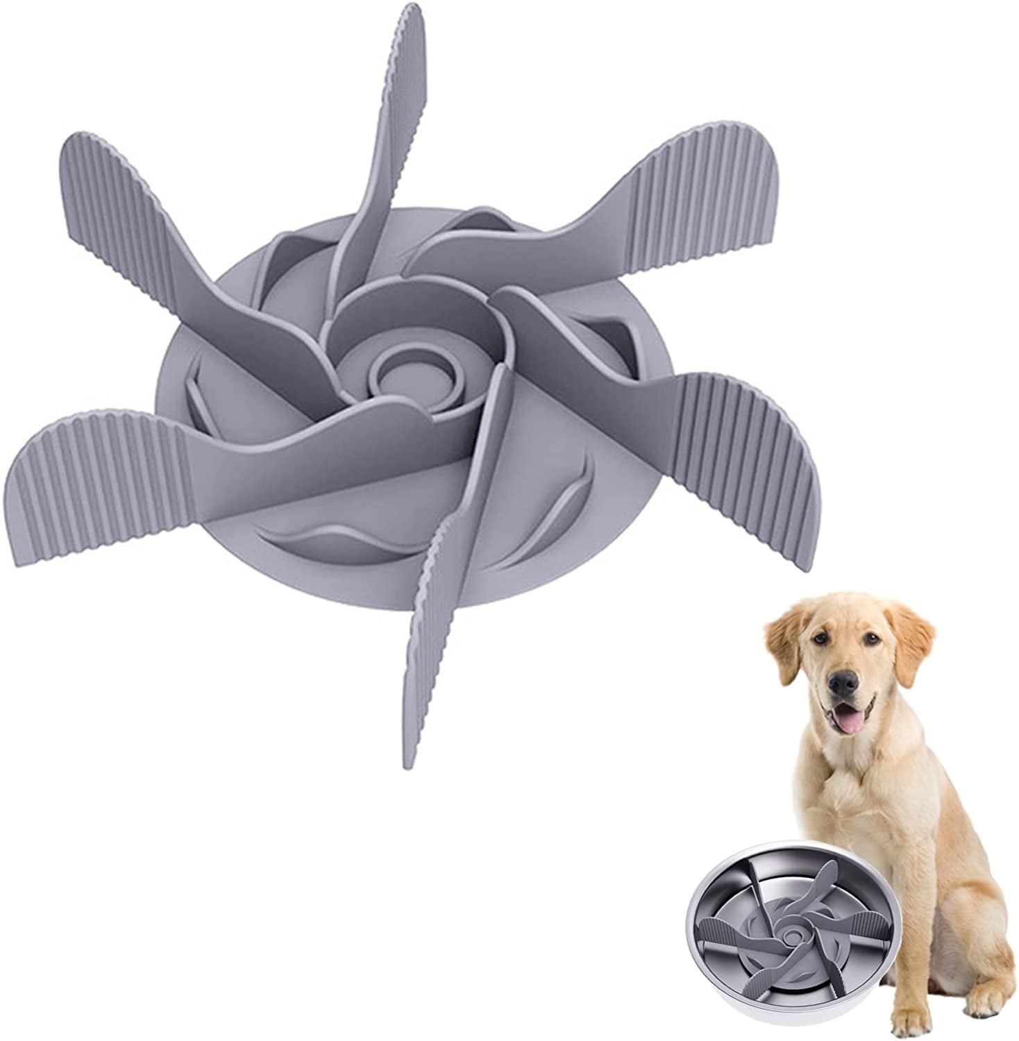Slow Feeder Dog Bowls Insert, Dog Bowl Slow Feeder with Strong Suction ...