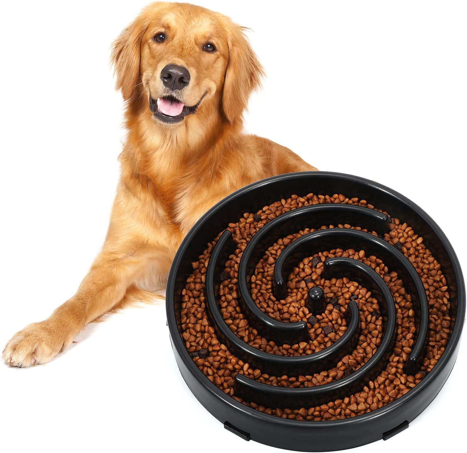 Slow Feeder Dog Bowls for Large Medium Dog Non Slip Maze Puzzle Bowl ...