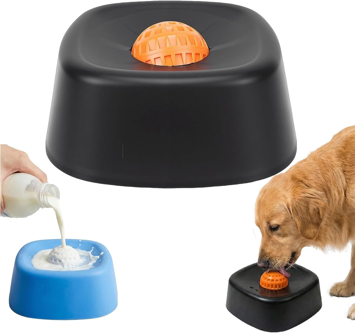 Slow Feeder Dog Bowls, Pupa Paws Lick and Roll Bowl for Dogs ...