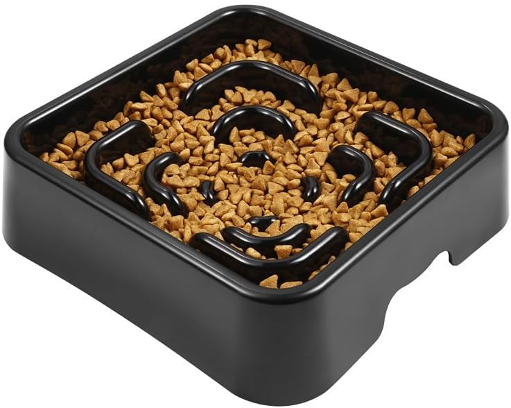Slow Feeder Dog Square Bowls Stop Bloat Bowl Anti-Choking for Large ...
