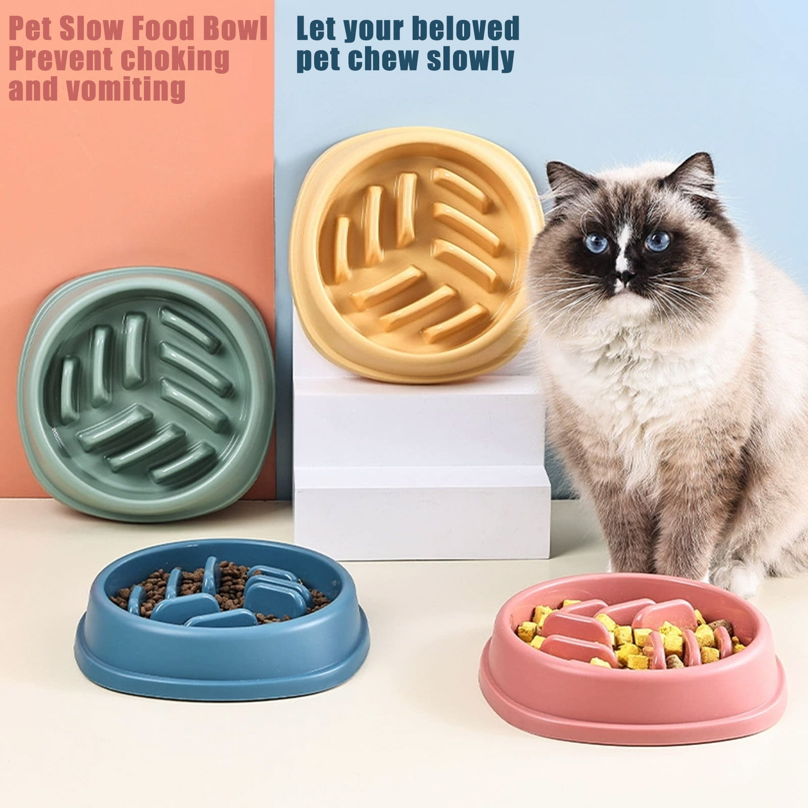 Slow Feeder Dog Bowls Insert, Anti-Choking Puzzle Dog Food Bowls, Puppy ...