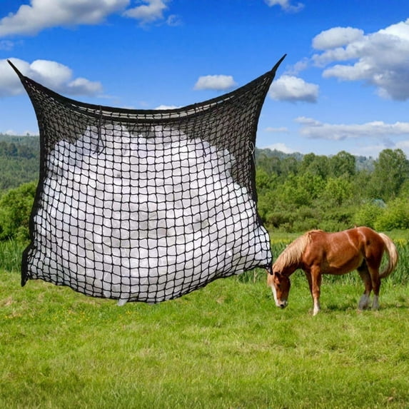 Slow Feeding Hay Net For Horses Cattle Goats Durable Pasture Stable ...