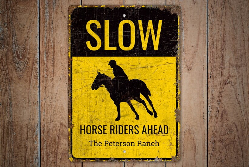 Slow Horse Riders Sign Horse Lover Sign Horse Riders Sign Horse Riders ...