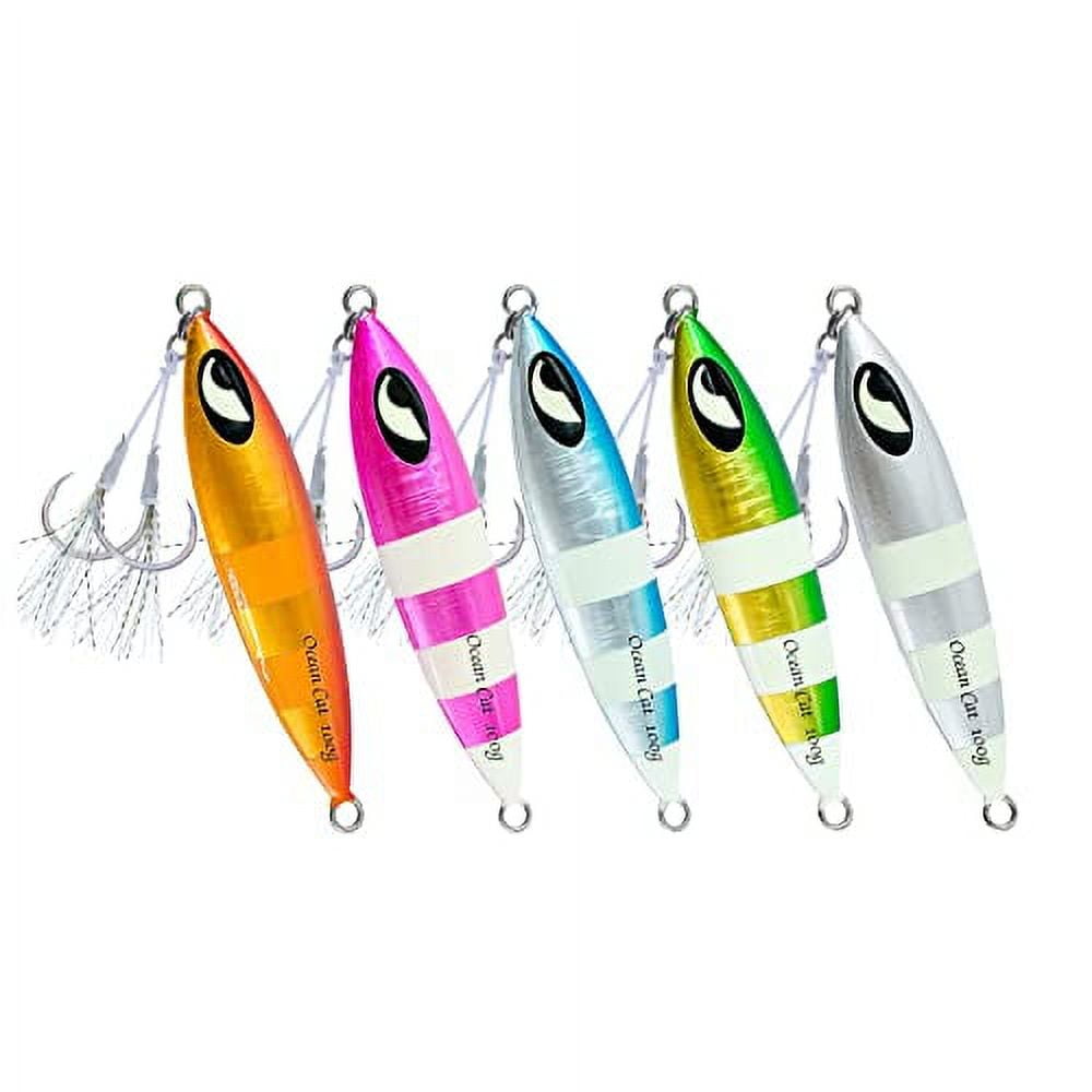 Slow Pitch Jig Flat Fall Jigs Saltwater Fishing Jig Vertical Baits with ...