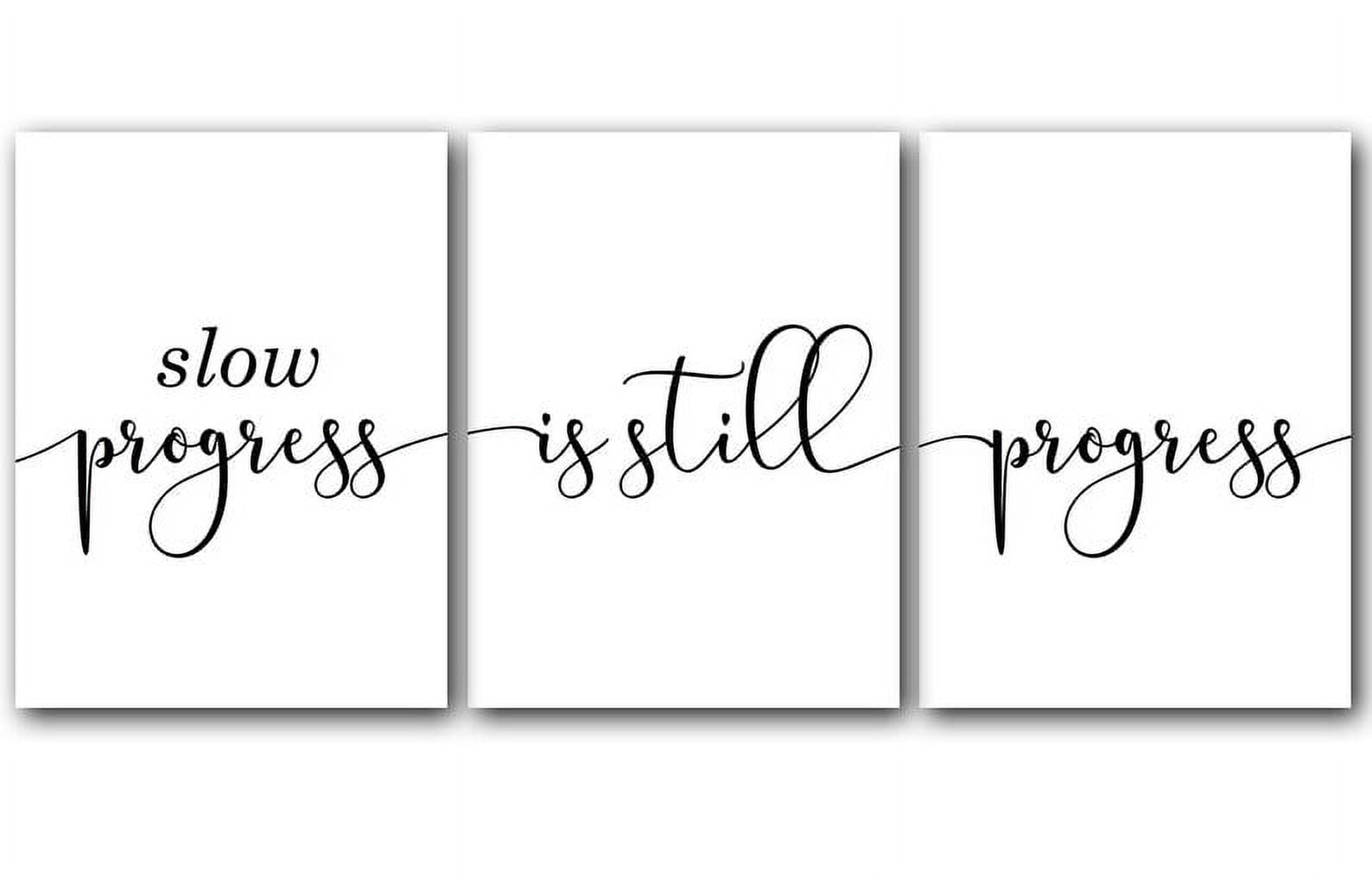 Slow Progress Is Progress, Set of 3 Poster Prints, Home Wall Décor ...