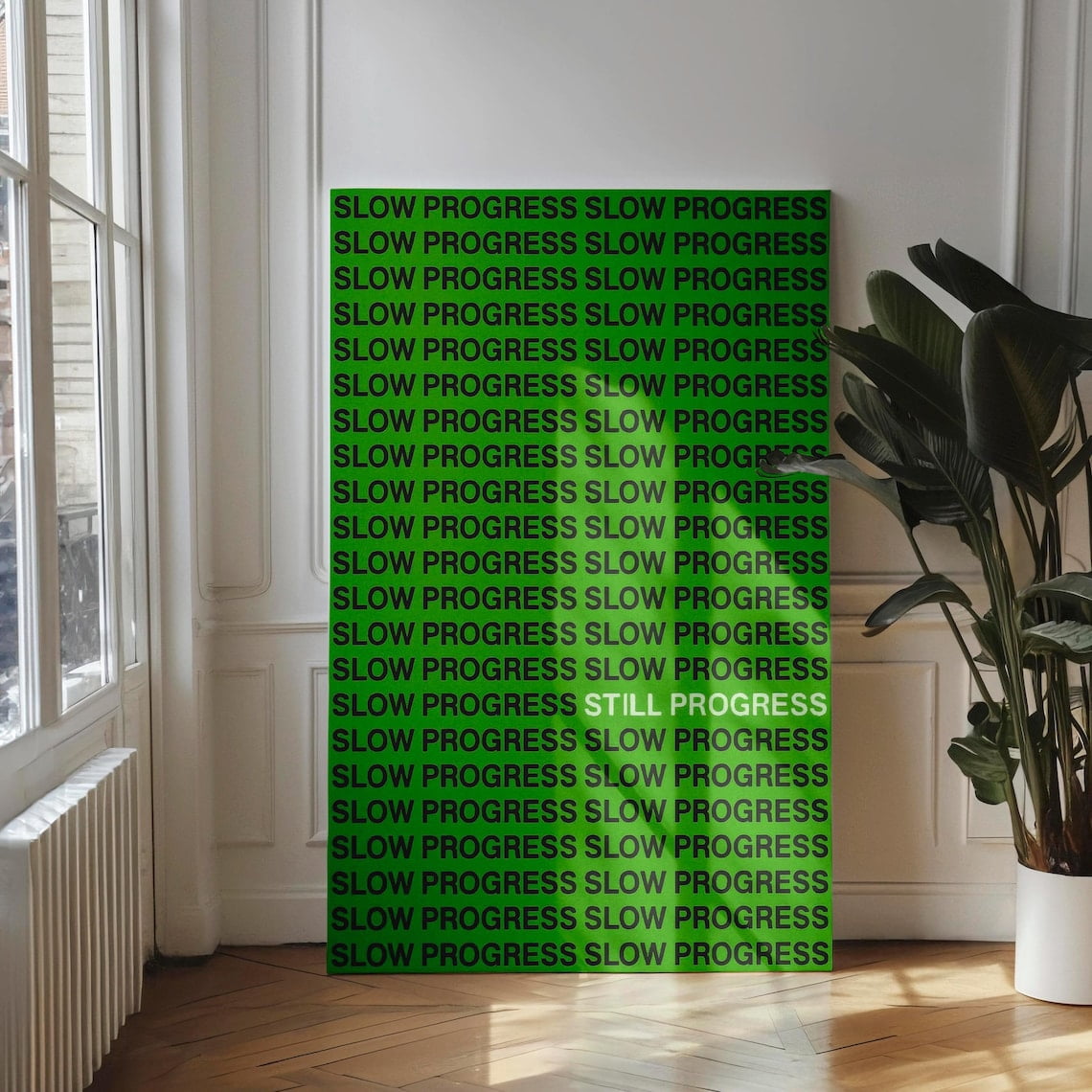 Slow Progress Still Progress Wall Art Poster Poster, Motivational Quote ...