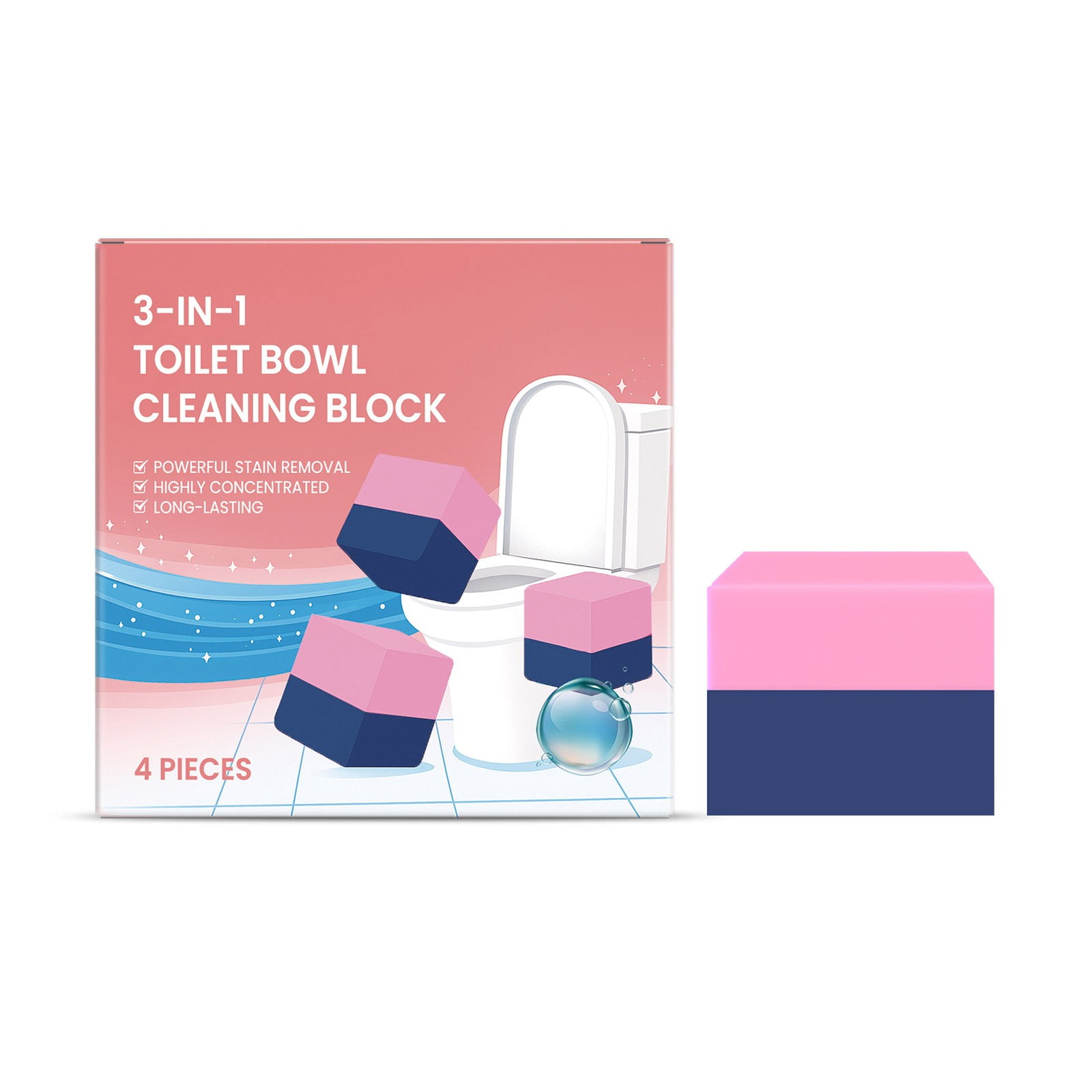 Slow Release Toilet Cleaning Block Scale Softening Odor Control ...