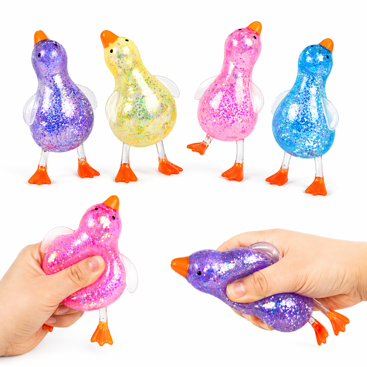 Slow Rising Squishy 4 Pack, Soft Squeeze Squishies in Assorted Colors ...