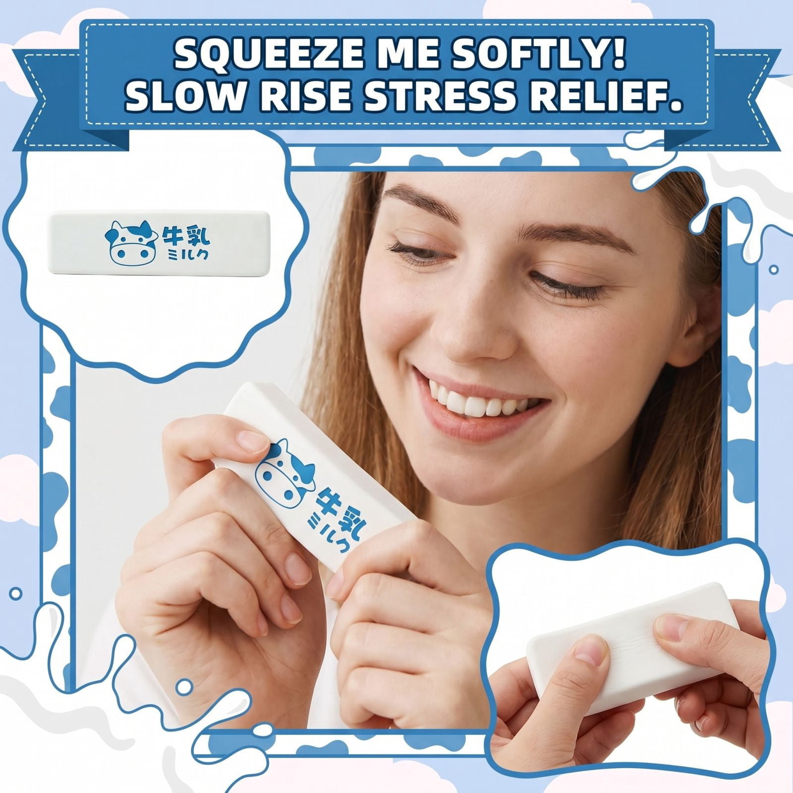 Slow Rising Squishy Milk, Milk Stick Squeeze Sensory Stress Relief ...