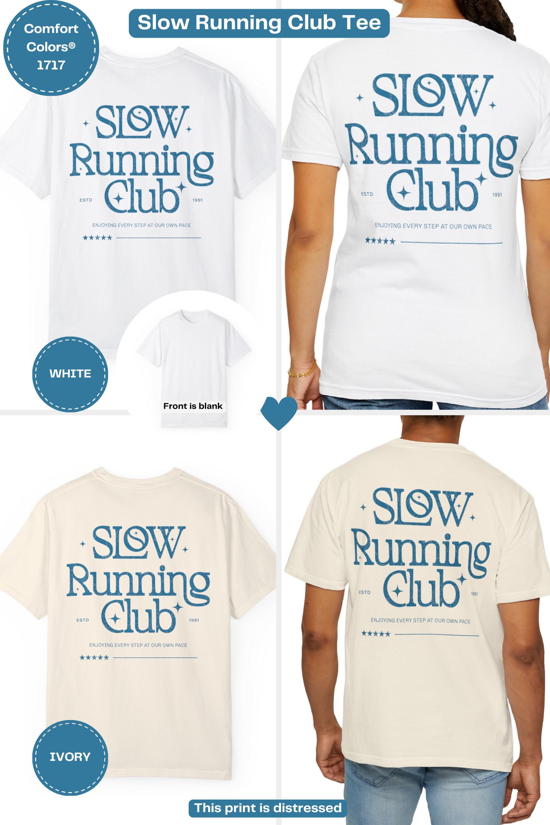 Slow Running Club Shirt - Motivational Tee - Fall Aesthetic Workout ...