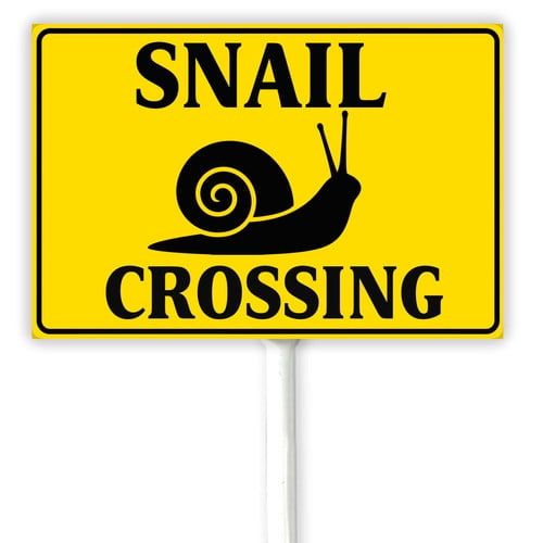 Slow Down Sign, Snail Crossing Yard Sign with Stakes for Home Farm ...