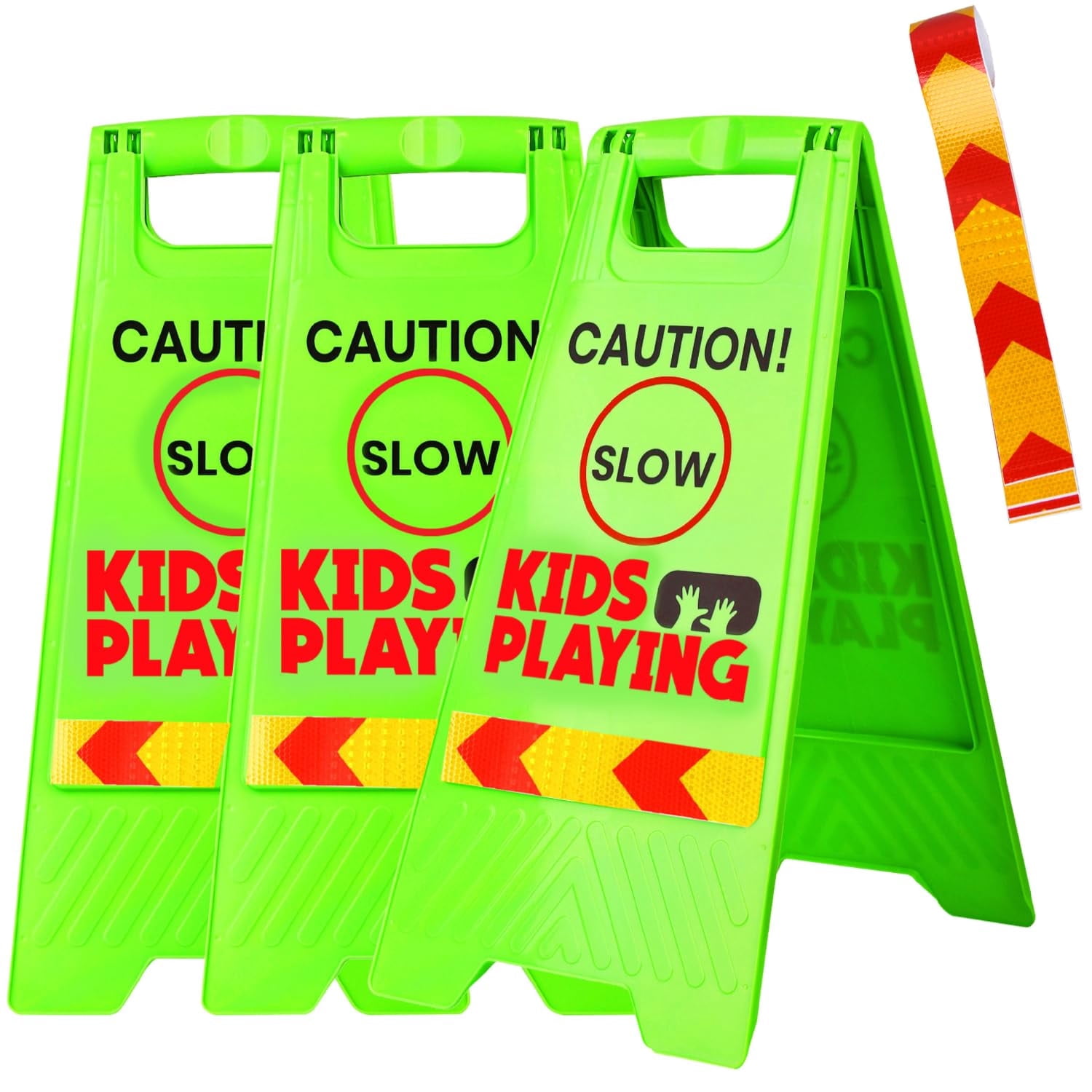 Budgetizer Slow Kids at Play Safety Signs Bundle with Reflective Tape 3 ...