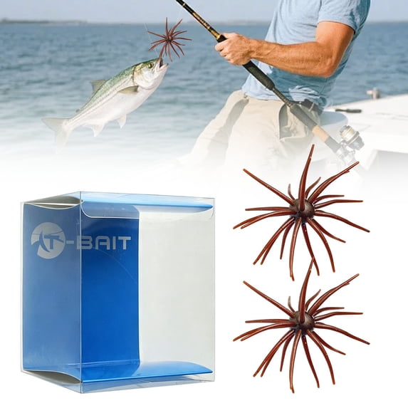 Slow Sinking Soft Plastic Bait, 2Pc Tentacle Creature Lure, Practical ...