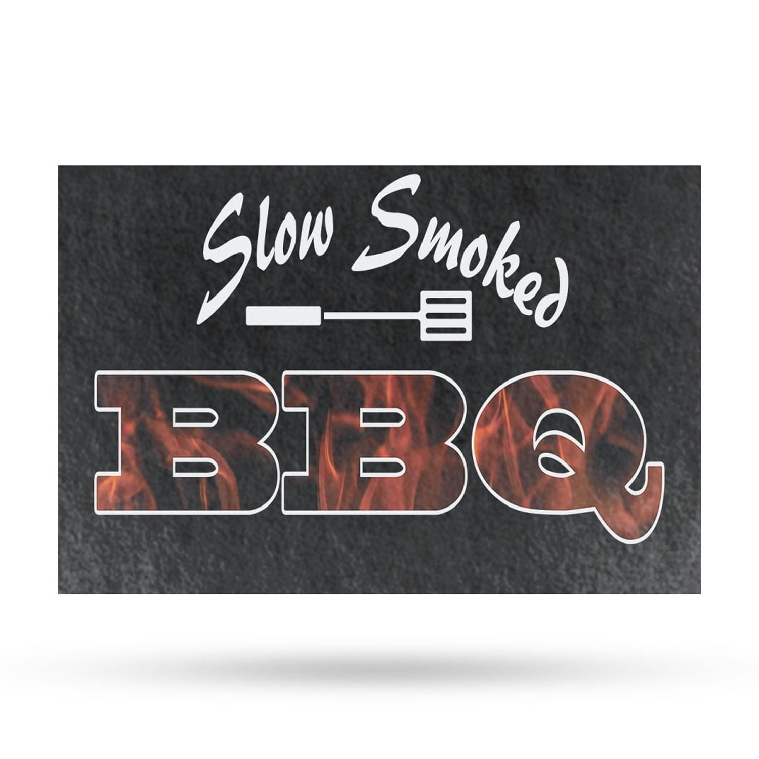 Slow Smoked BBQ Vinyl Decal 12 Inch x 16 Inch Weatherproof Heavy-Duty ...