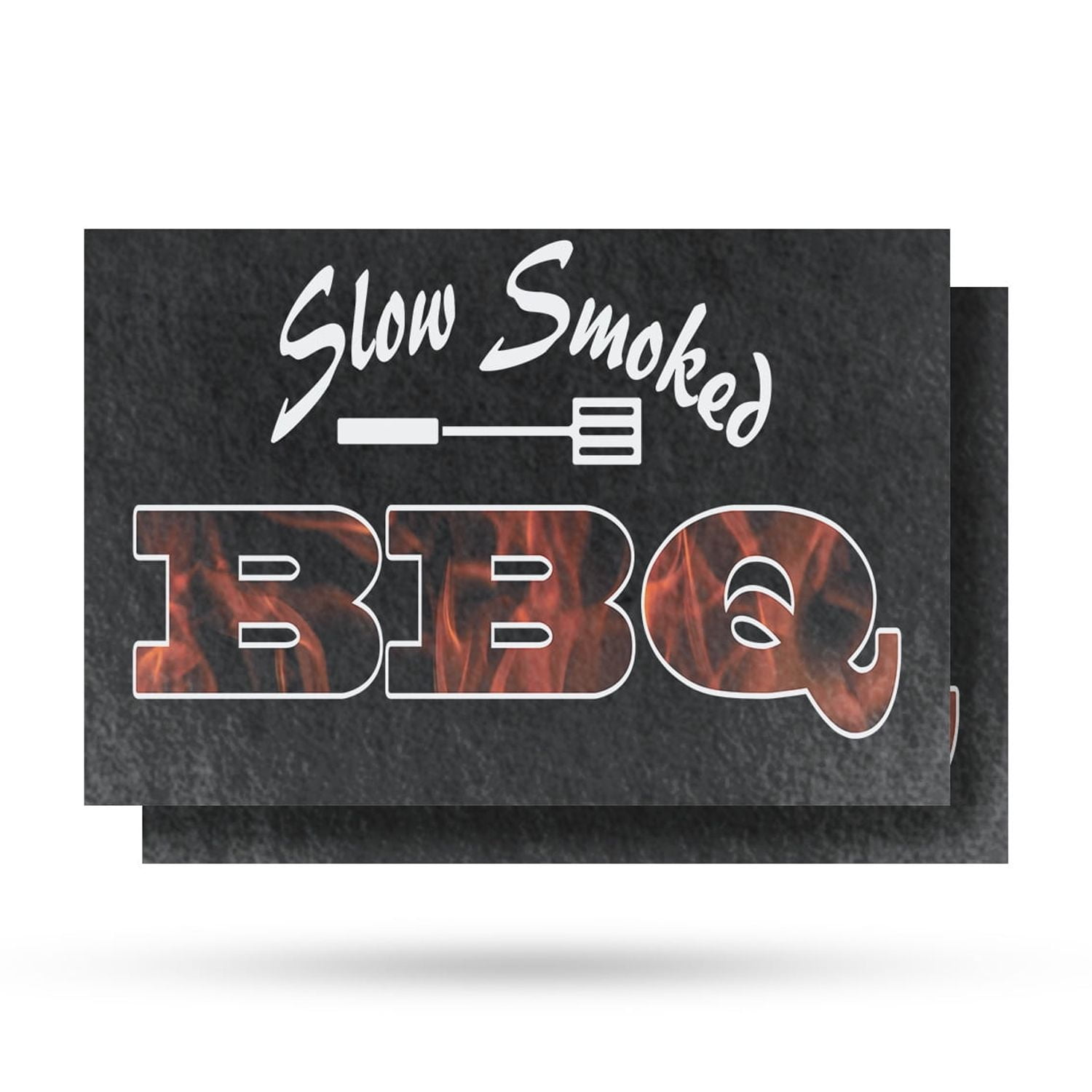 Slow Smoked BBQ Vinyl Decal 2 Pack of 18 Inch x 24 Inch Weatherproof ...