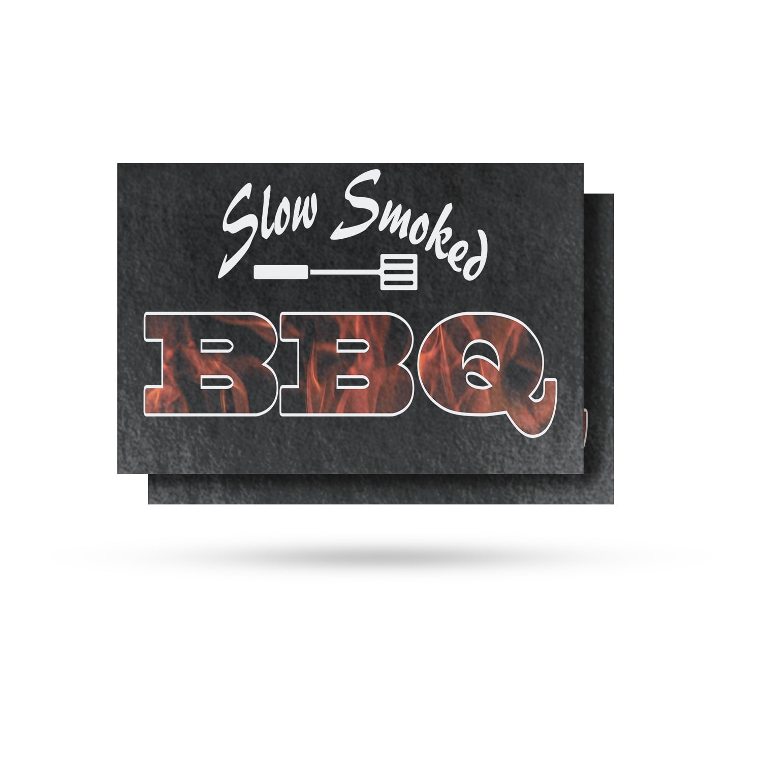 Slow Smoked BBQ Vinyl Decal 2 Pack of 24 Inch x 36 Inch Weatherproof ...