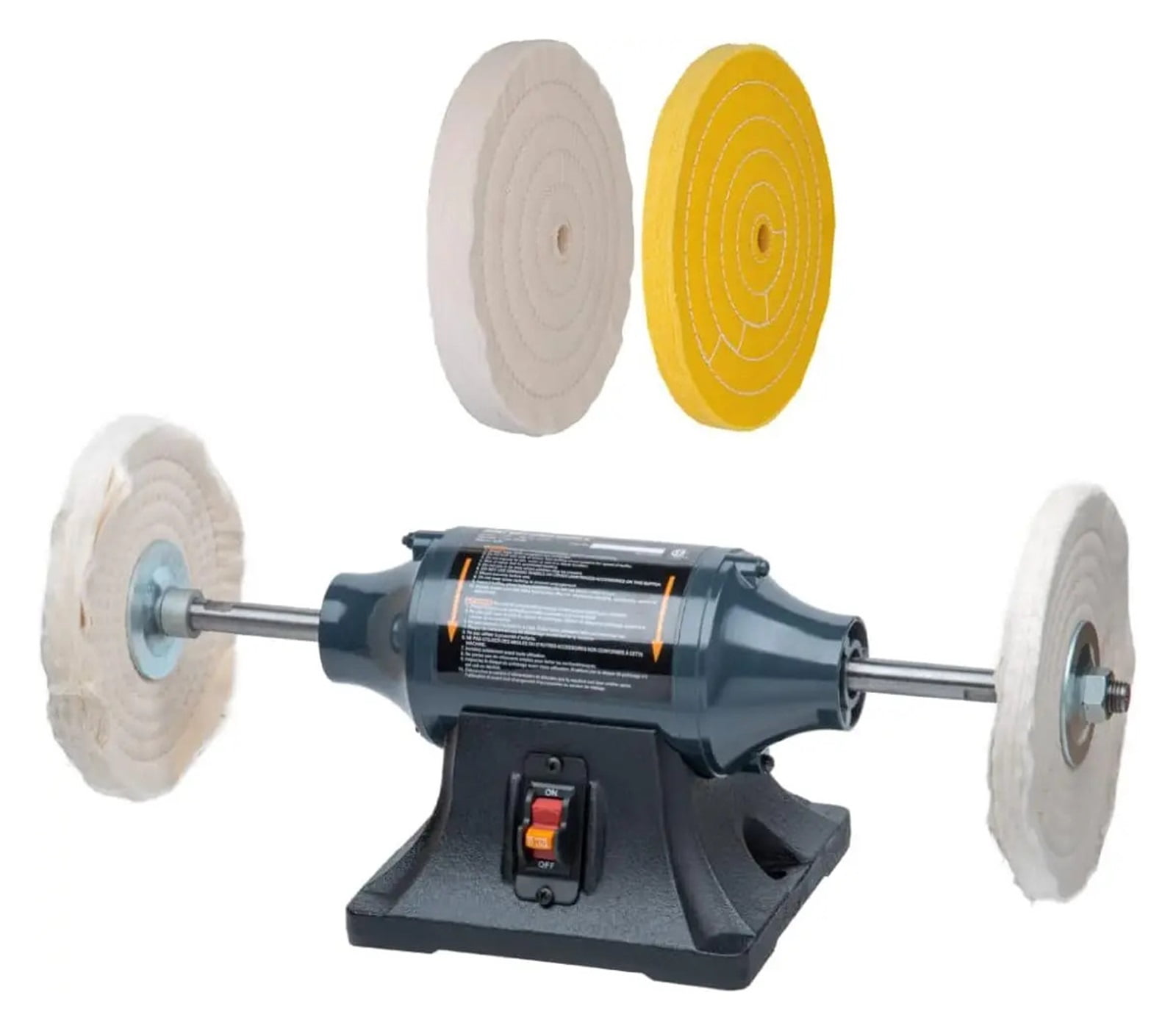 Slow Speed And Long Shift Bench Buffer Polisher With 2 Extra Buffing ...