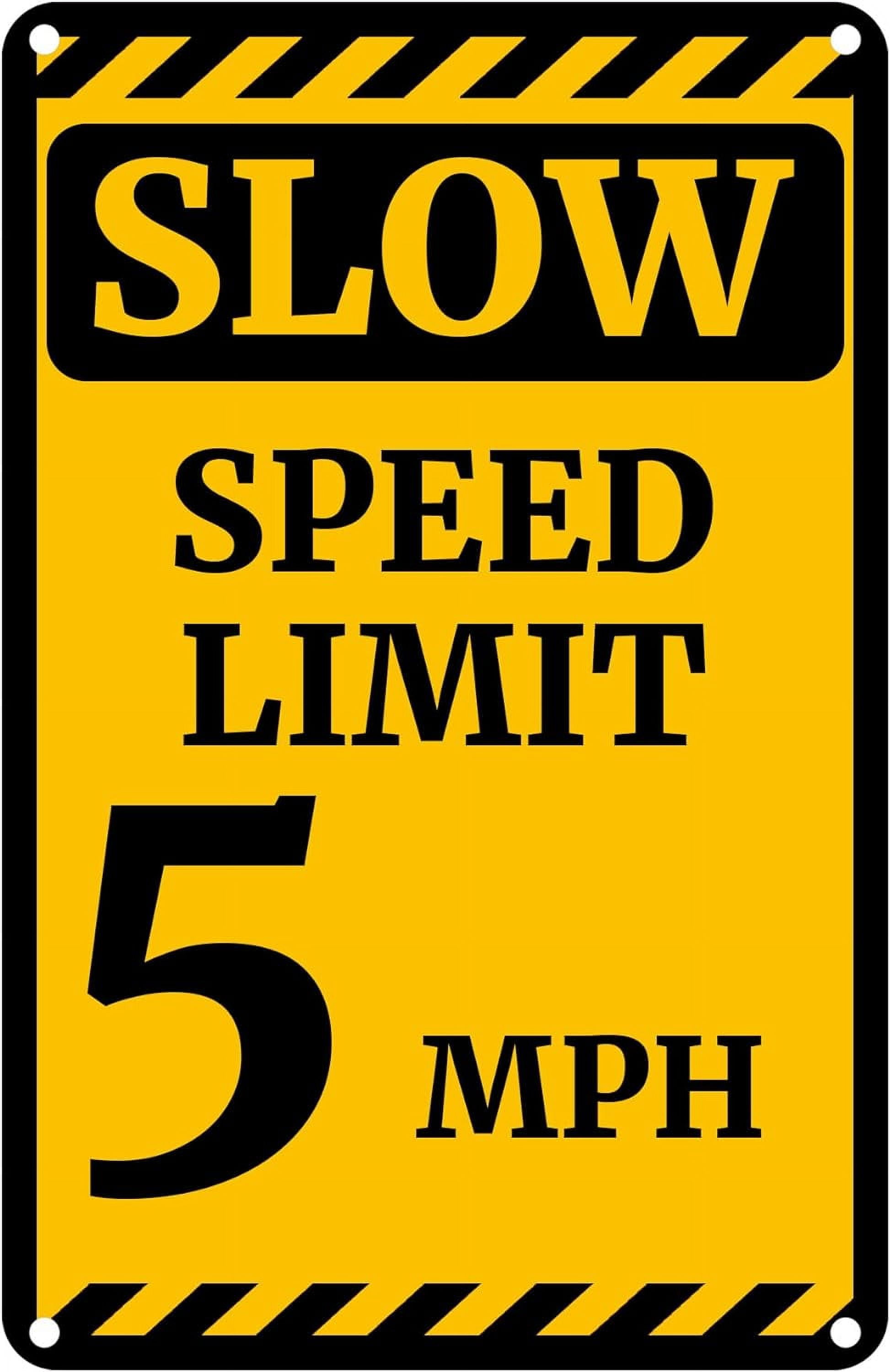 Slow Speed Limit 5 MPH Sign, Slow Down Sign, 8 x 12 Inches Traffic Sign ...