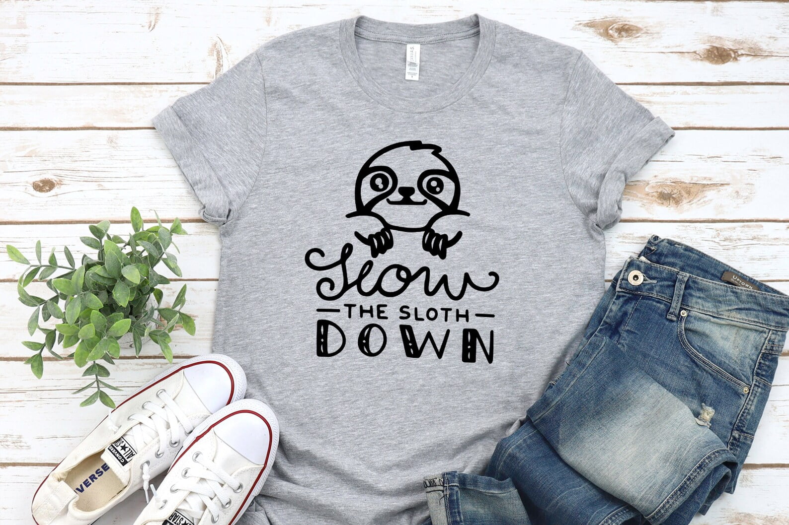 Slow The Sloth Down Shirt - Sloths - Funny Graphic Shirts - Gift For ...