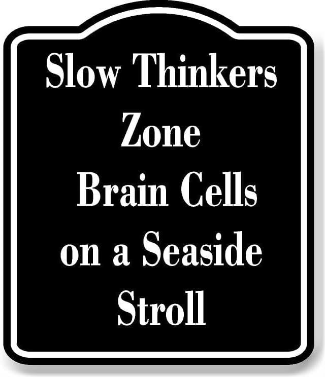 Slow Thinkers Zone - Thought Bubbles Active BLACK Aluminum Composite ...
