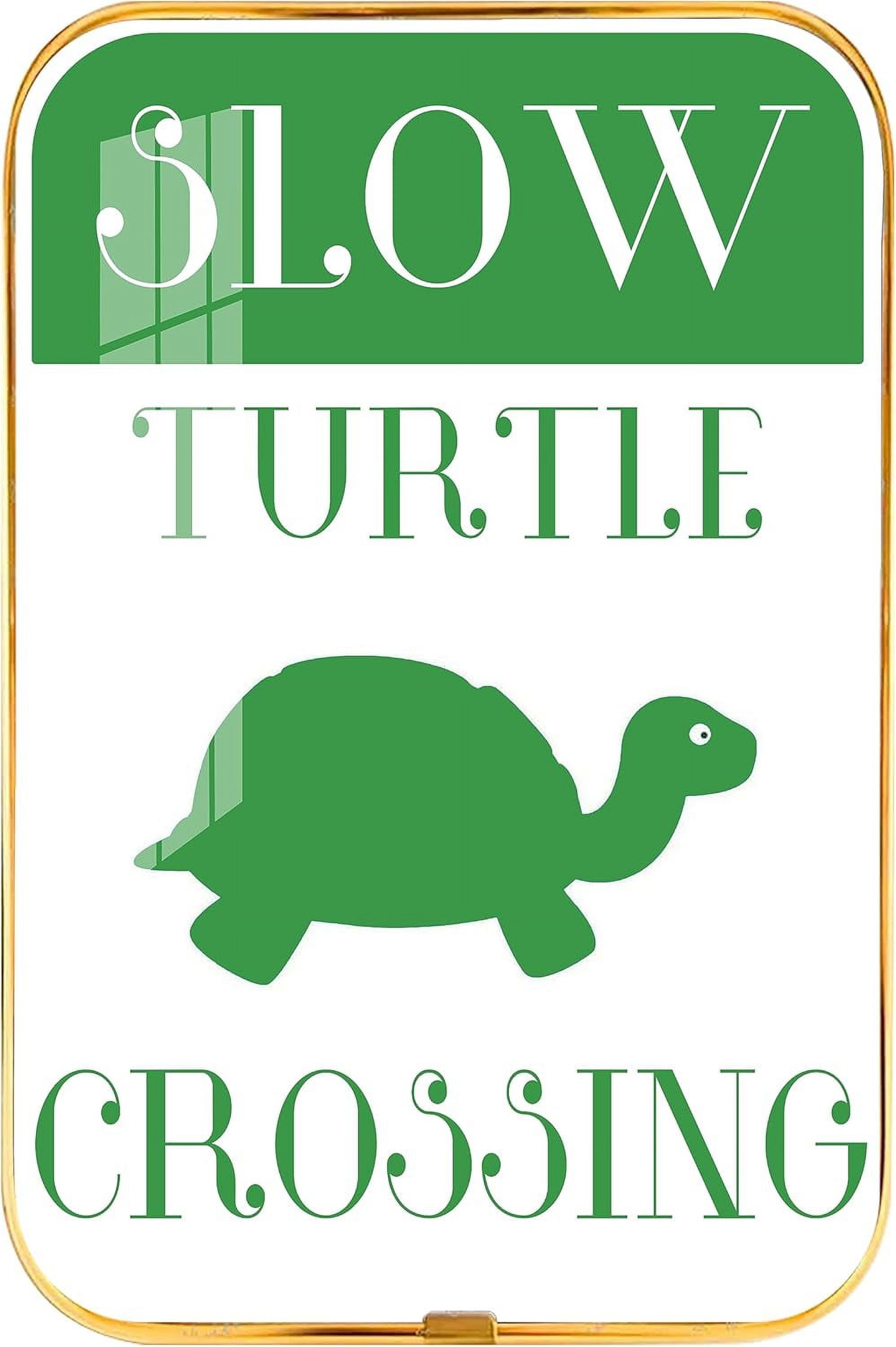 Slow Turtle Crossing Signs Warning Sign Caution Uest Wall Decoration ...