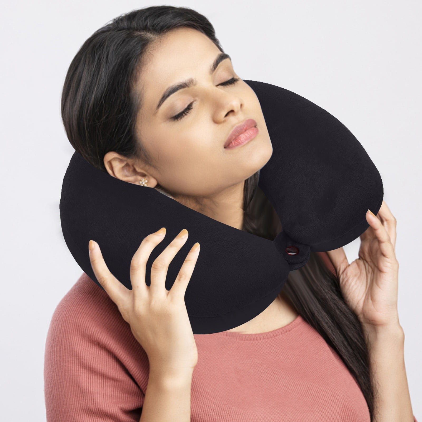 Slow U ShapeMemory Foam Comfort Neck Support Soft Travel Cushion Pillow ...