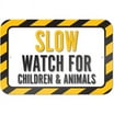 Slow 5 MPH Children And Animals At Play Sign - Walmart.com