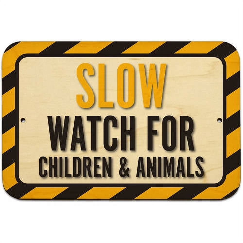 Slow Watch For Children And Animals Sign - Walmart.com