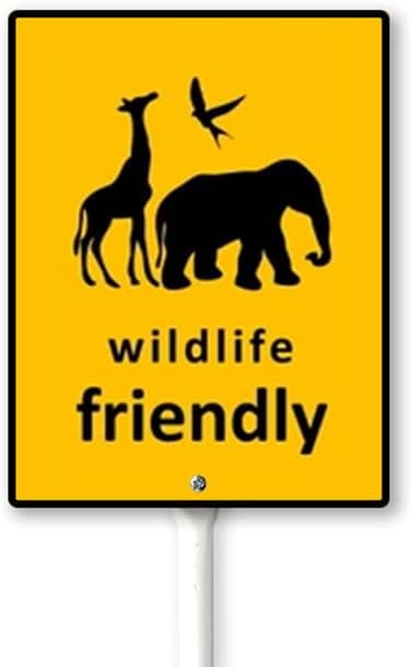 Slow Wildlife Crossing Sign With Stake For Neighborhoods Yard Farm ...