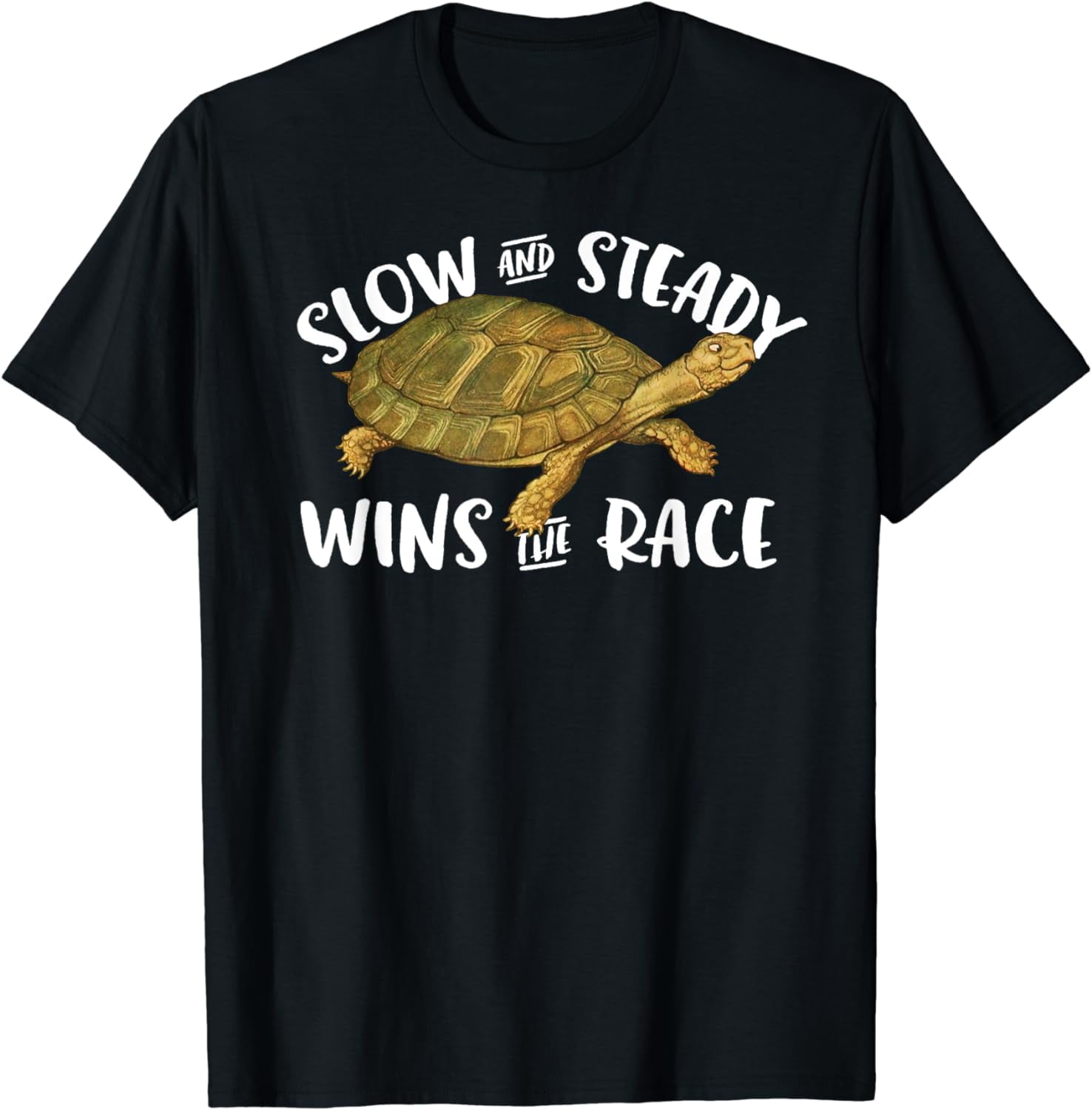 Slow and Steady Wins the Race Tortoise and the Hare Fable T-Shirt ...