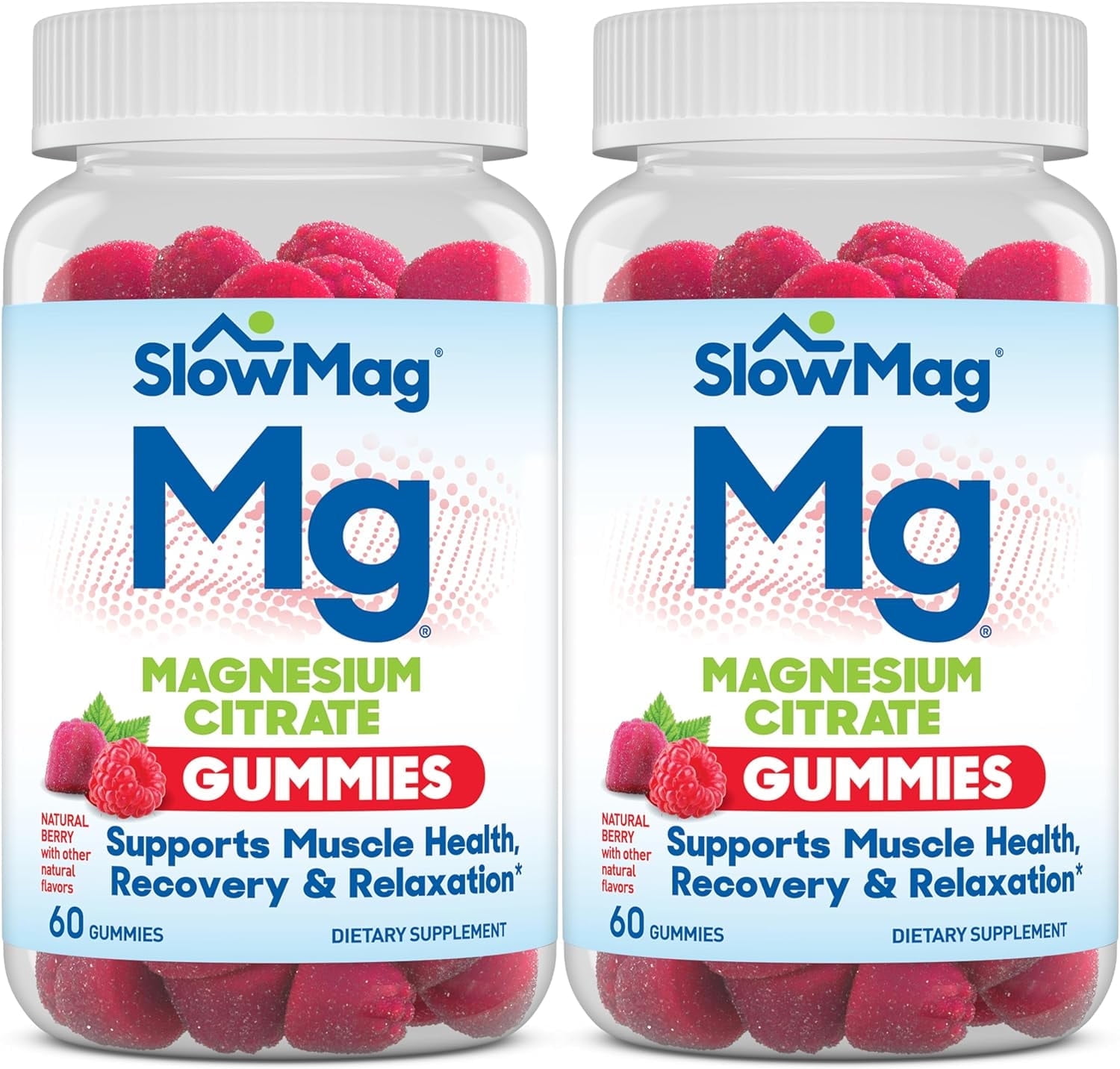 Slow-Mag Magnesium Citrate Gummies, Muscle Health Recovery Relaxation ...
