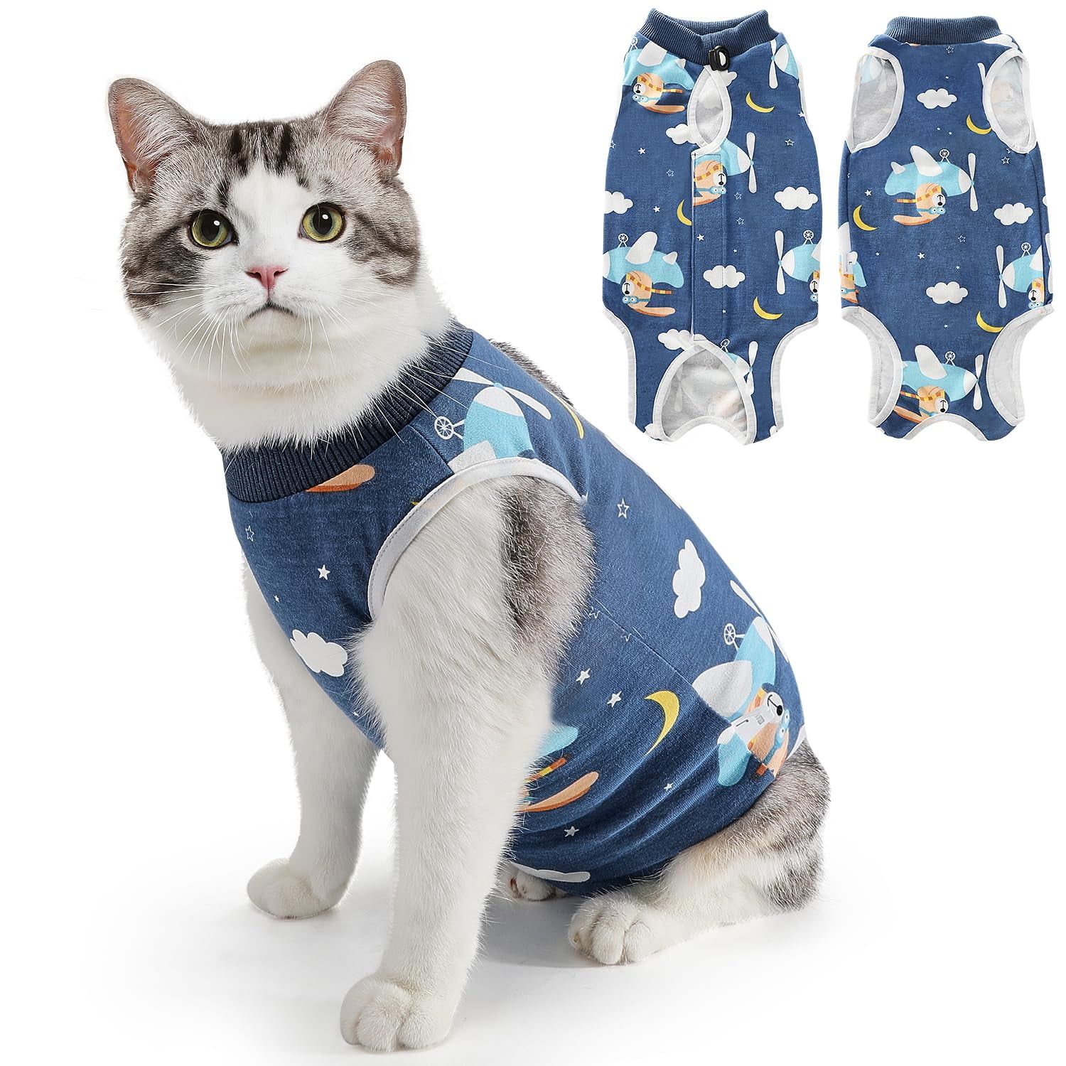 SlowTon Cat Recovery Suit - Cat Onesie for Cats After Surgery Female ...